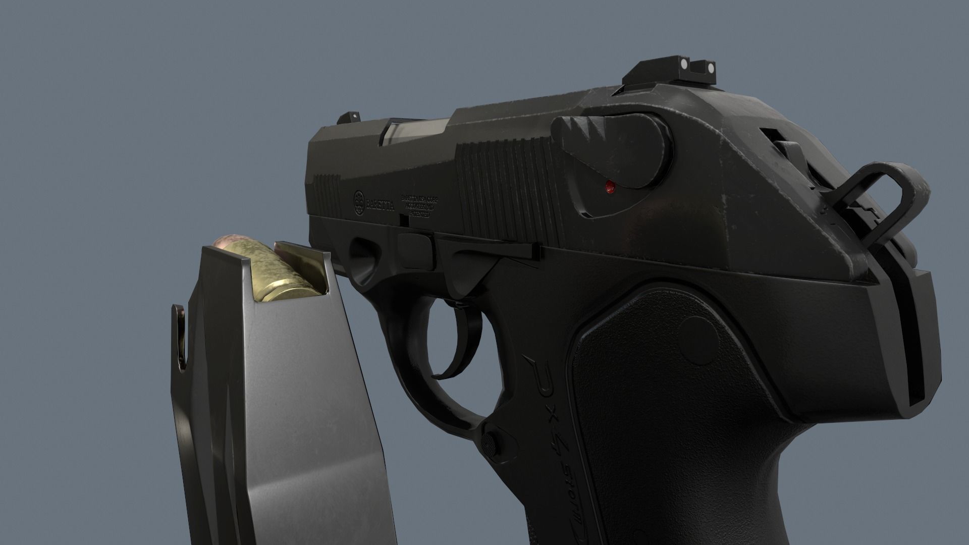 3D model Beretta PX4 - Model and Textures low-poly 3D model VR / AR ...