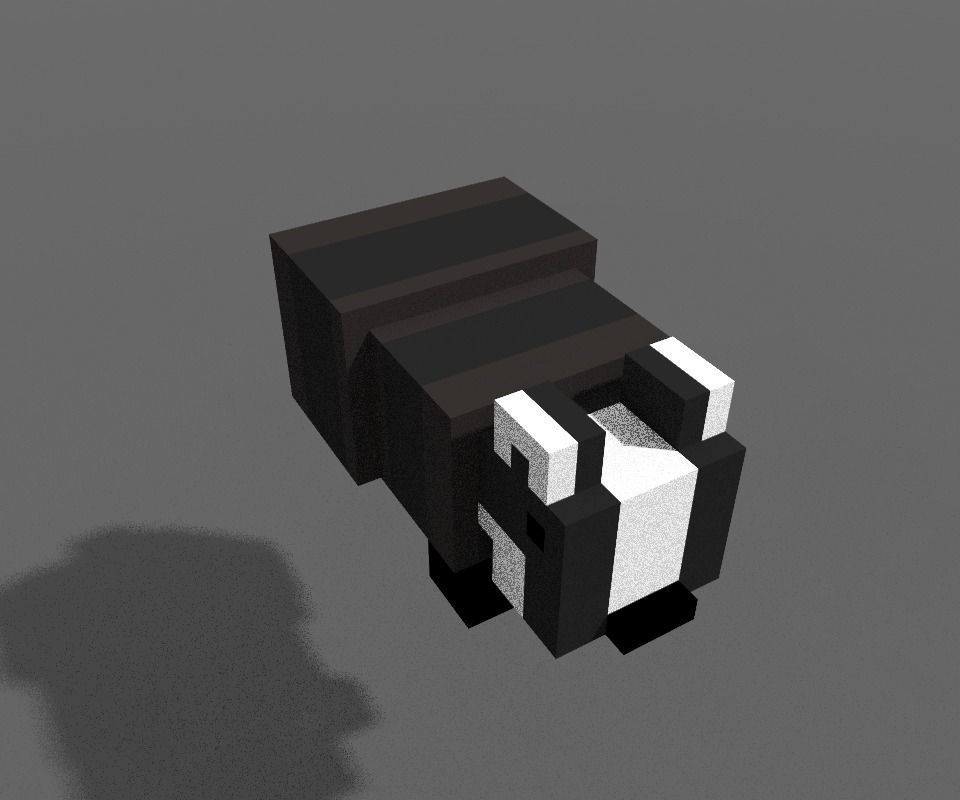 3D model Voxel Badger VR / AR / low-poly | CGTrader