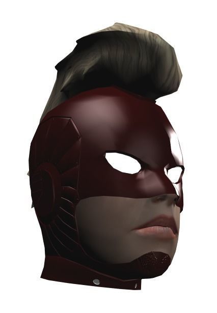 3D model Captain Marvel Head VR / AR / low-poly | CGTrader