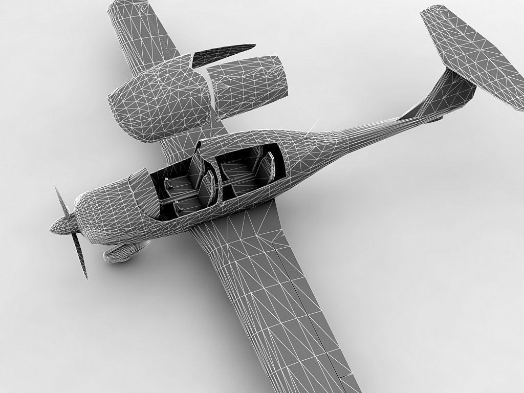 3D model Diamond DA-40 Aircraft VR / AR / low-poly | CGTrader