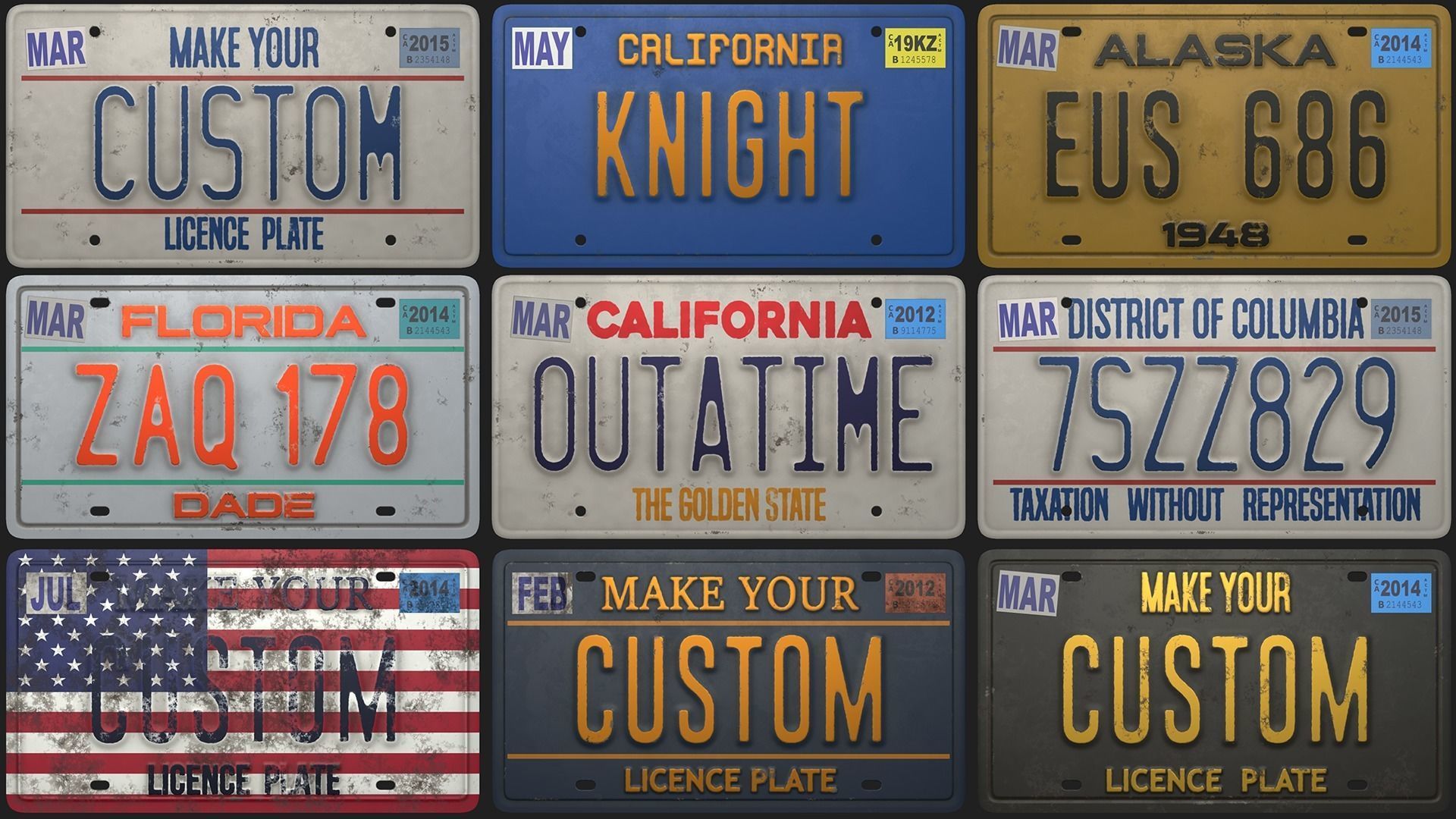 Licence Plate Substance Material Texture | CGTrader