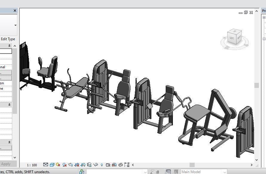 16 Models Revit Families for Gym 3D model | CGTrader