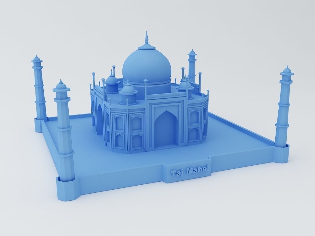 Taj Mahal 3D Print Ready Model 3D Model 3D printable .stl - CGTrader.com