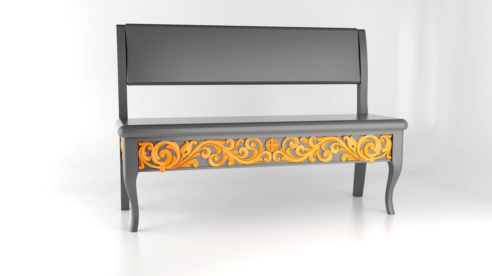 3d model of bench long 3D model 3D printable | CGTrader