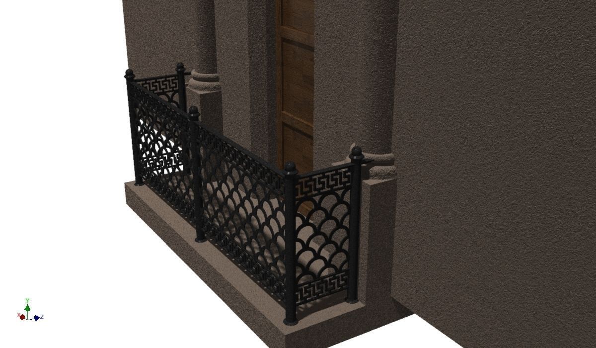 Balcony railing 3D model | CGTrader