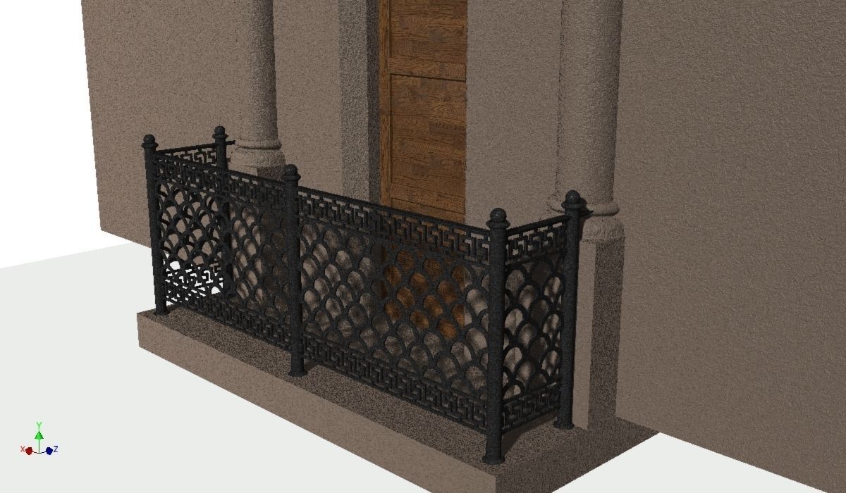 Balcony railing 3D model | CGTrader