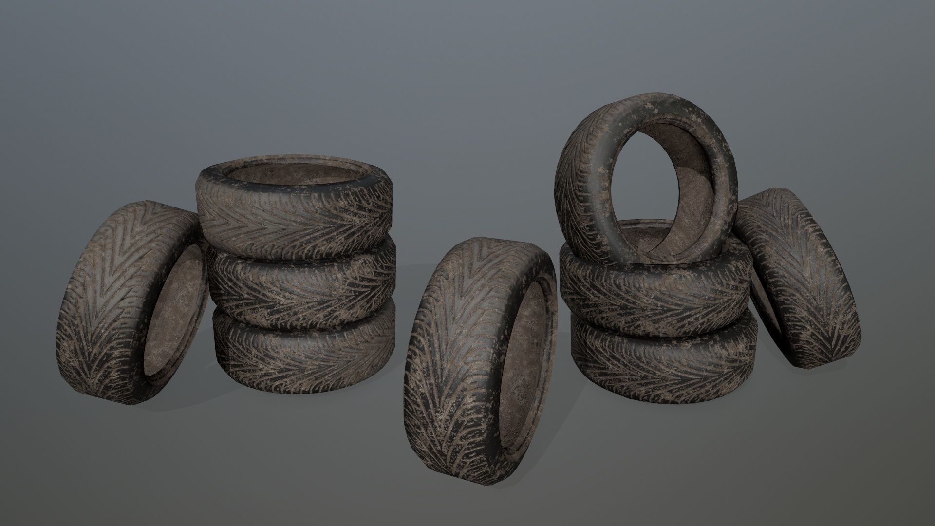 3D model Tire 3 tyres texture pack VR / AR / low-poly | CGTrader