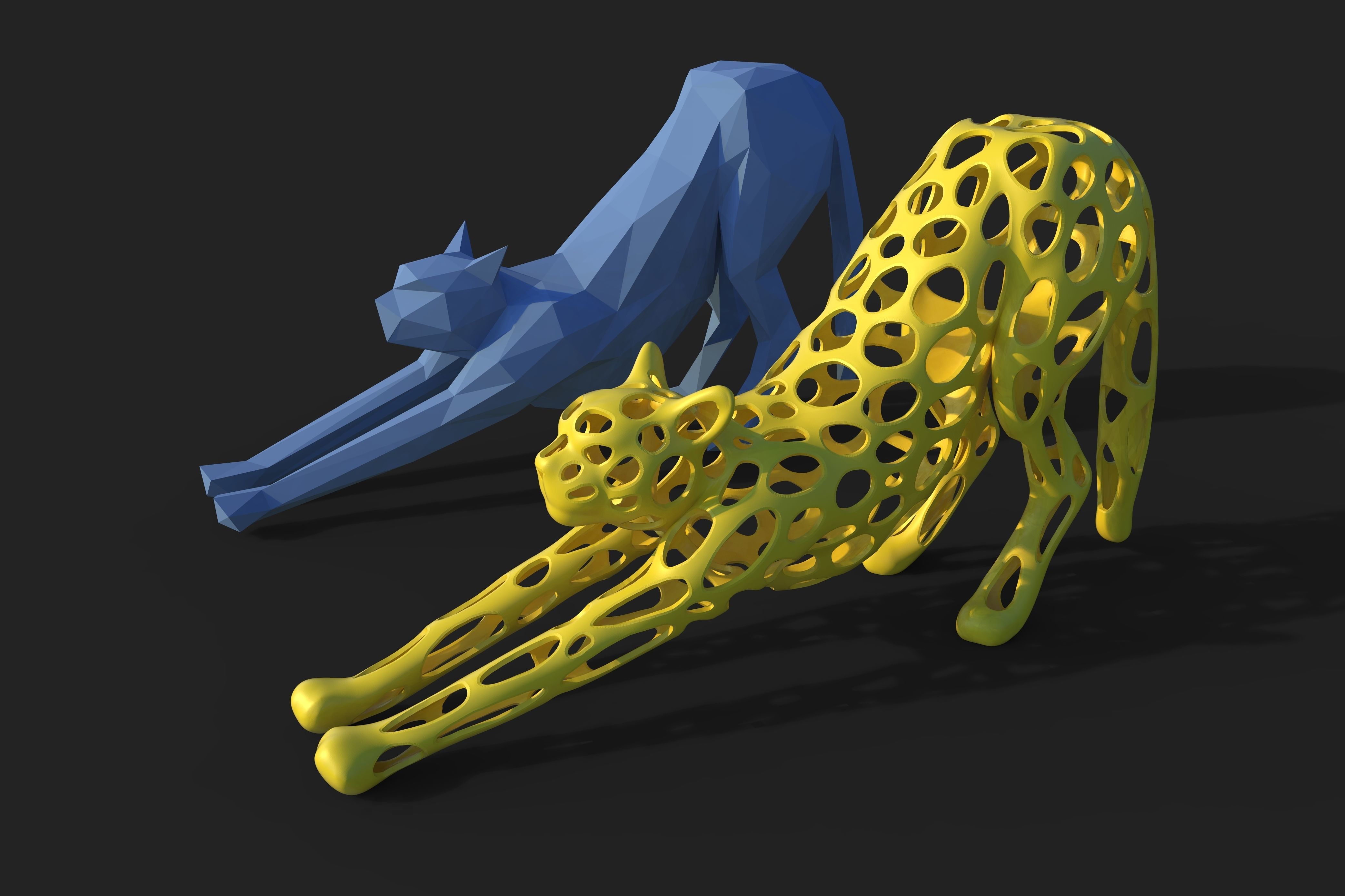 Cheetah sculpture 3D model 3D printable | CGTrader