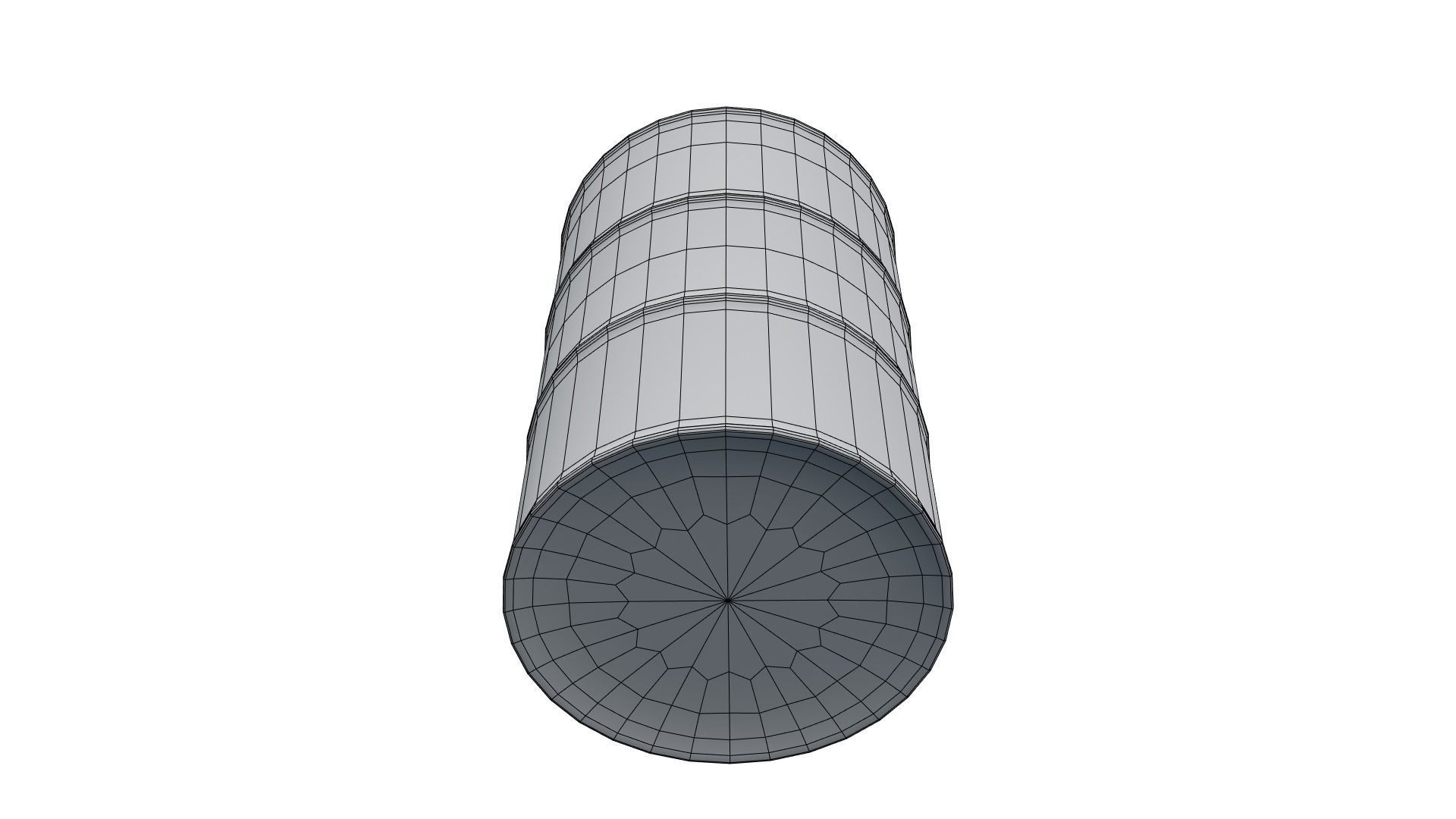 3D model Low Poly Steel Barrel With PBR Material VR / AR / low-poly ...