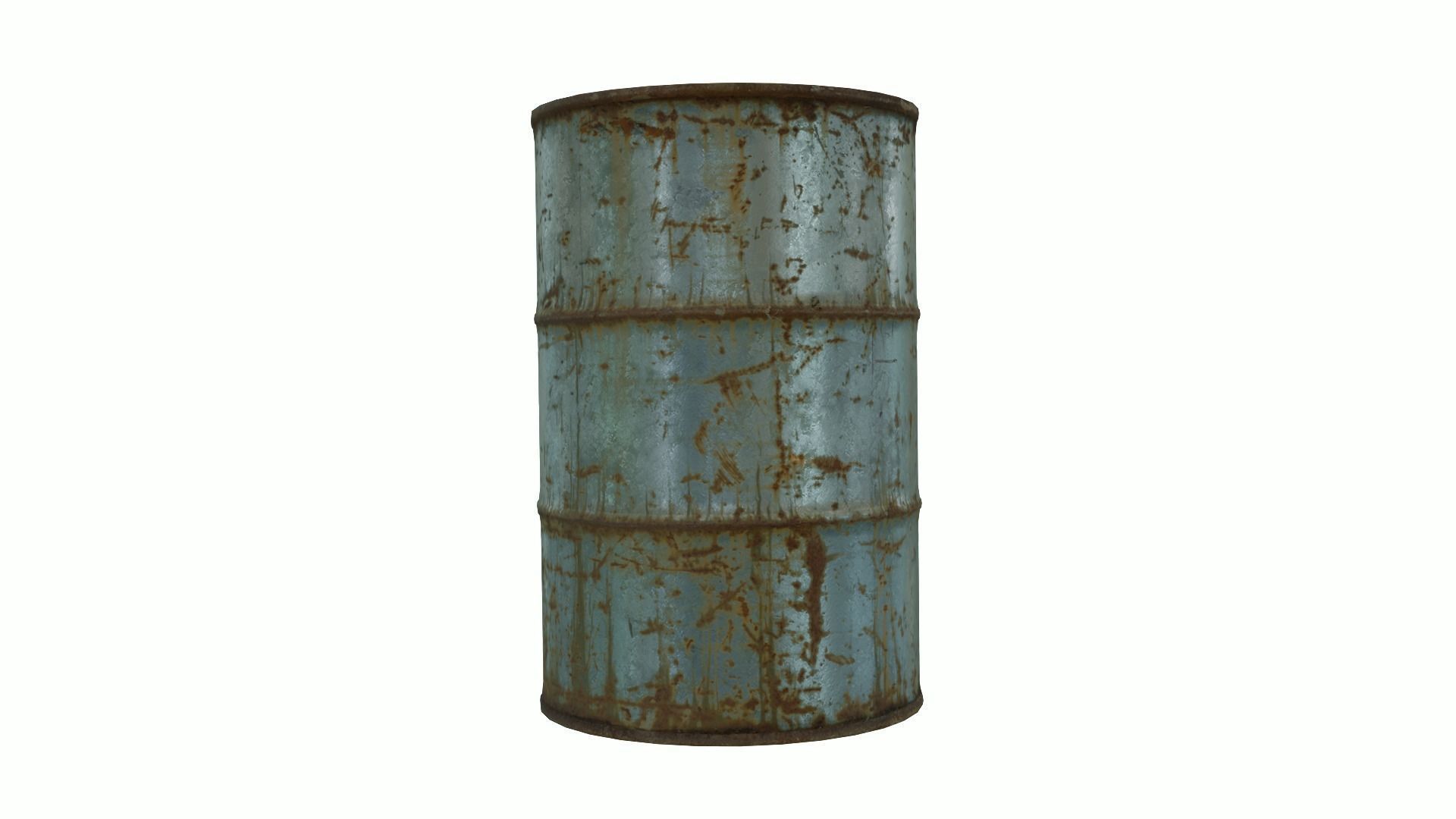 3D model Low Poly Steel Barrel With PBR Material VR / AR / low-poly ...