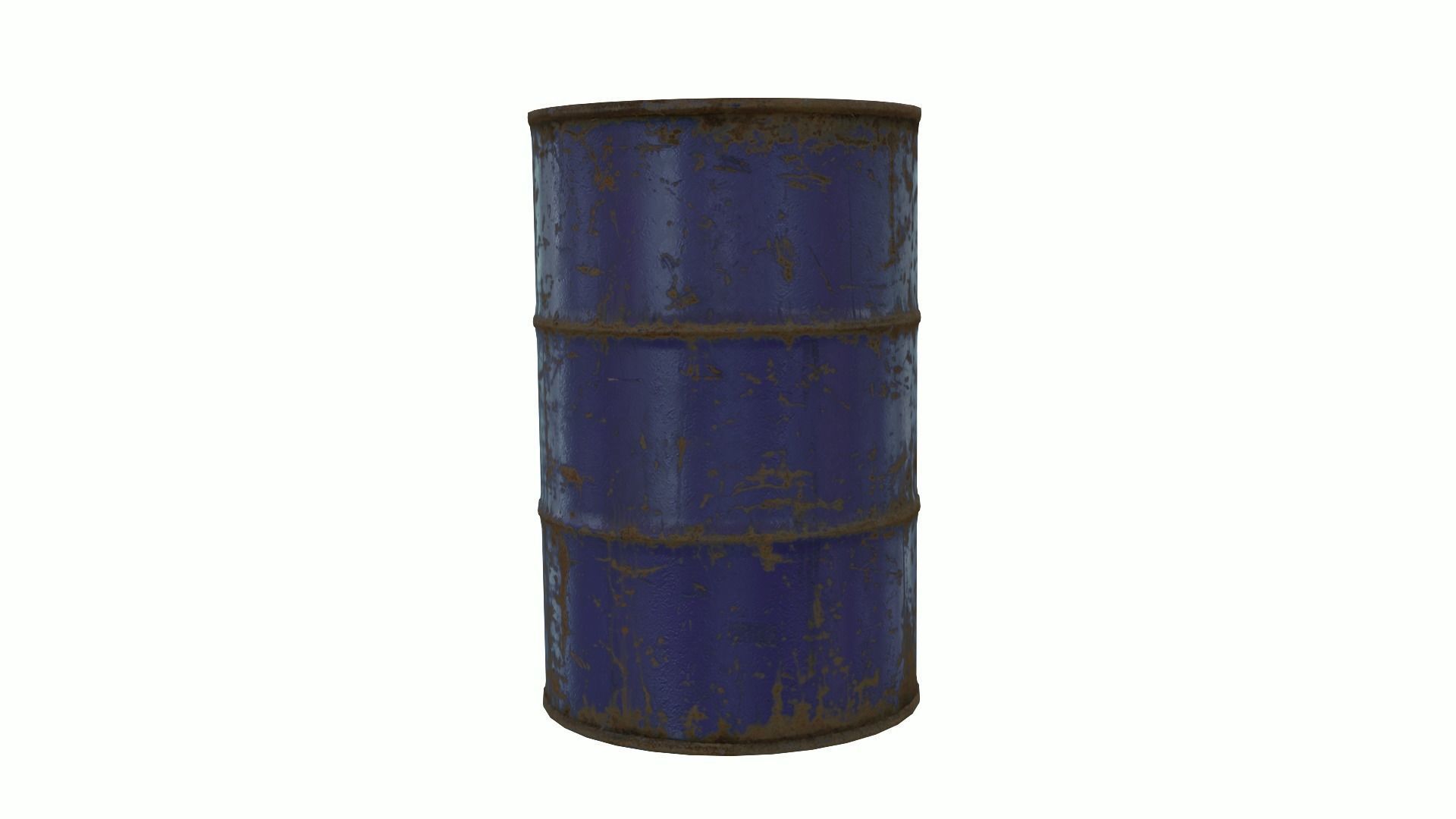 3D model Low Poly Steel Barrel With PBR Material VR / AR / low-poly ...
