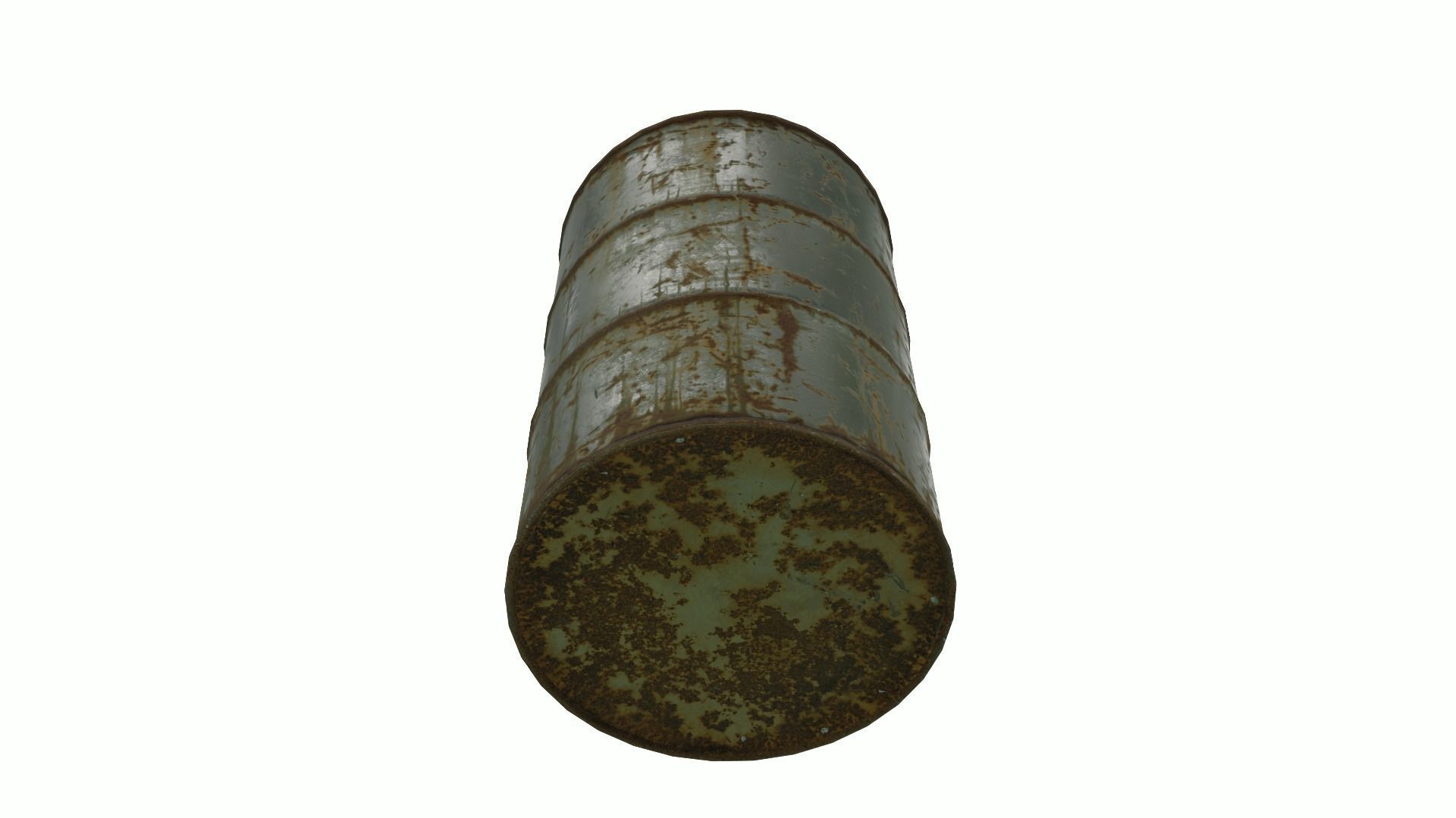 3D model Low Poly Steel Barrel With PBR Material VR / AR / low-poly ...
