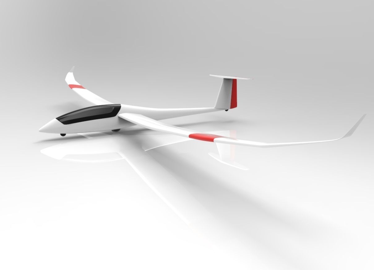 Glider Airplane 3D model | CGTrader