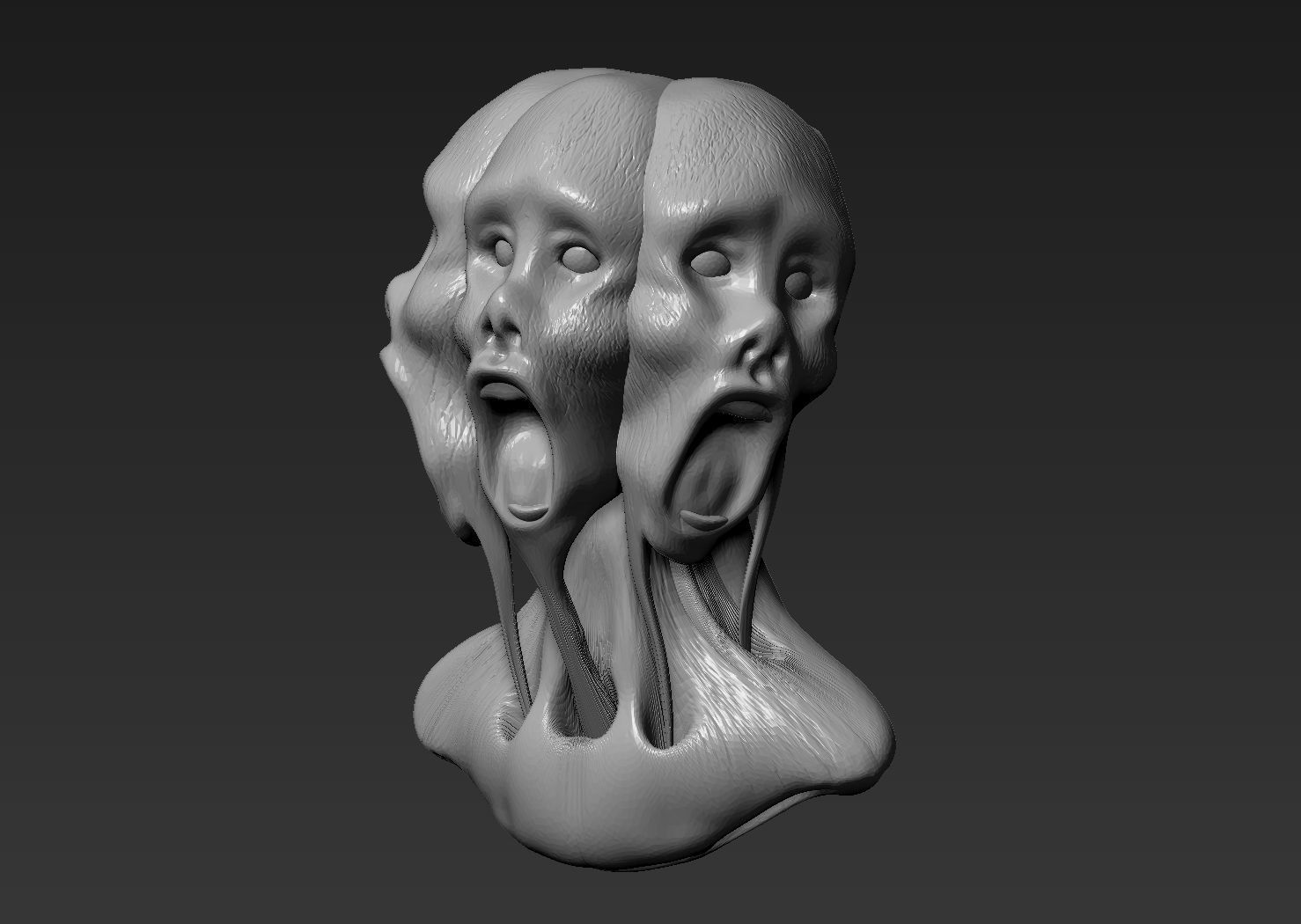 Horror Head 3D model 3D printable | CGTrader