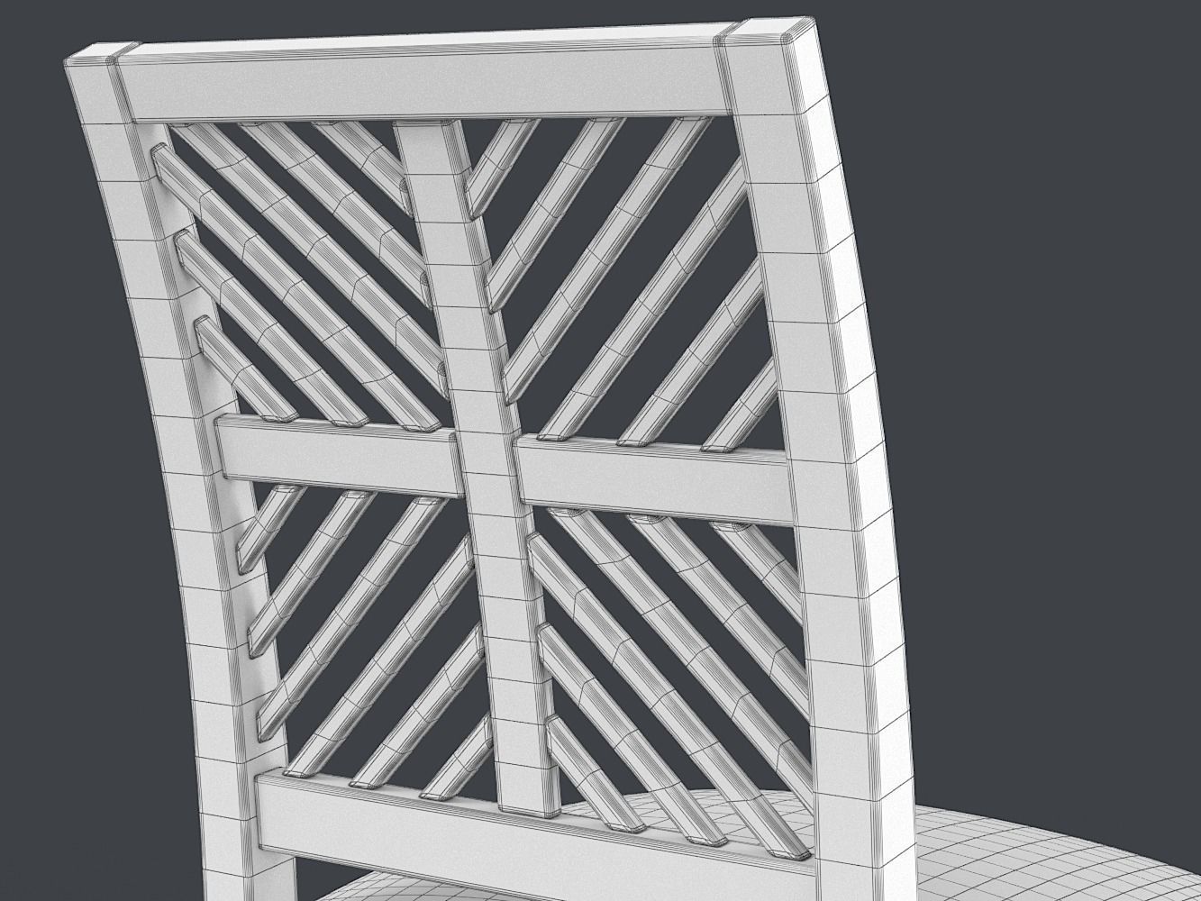 Pattern Back Side Chair PBR 3D model | CGTrader