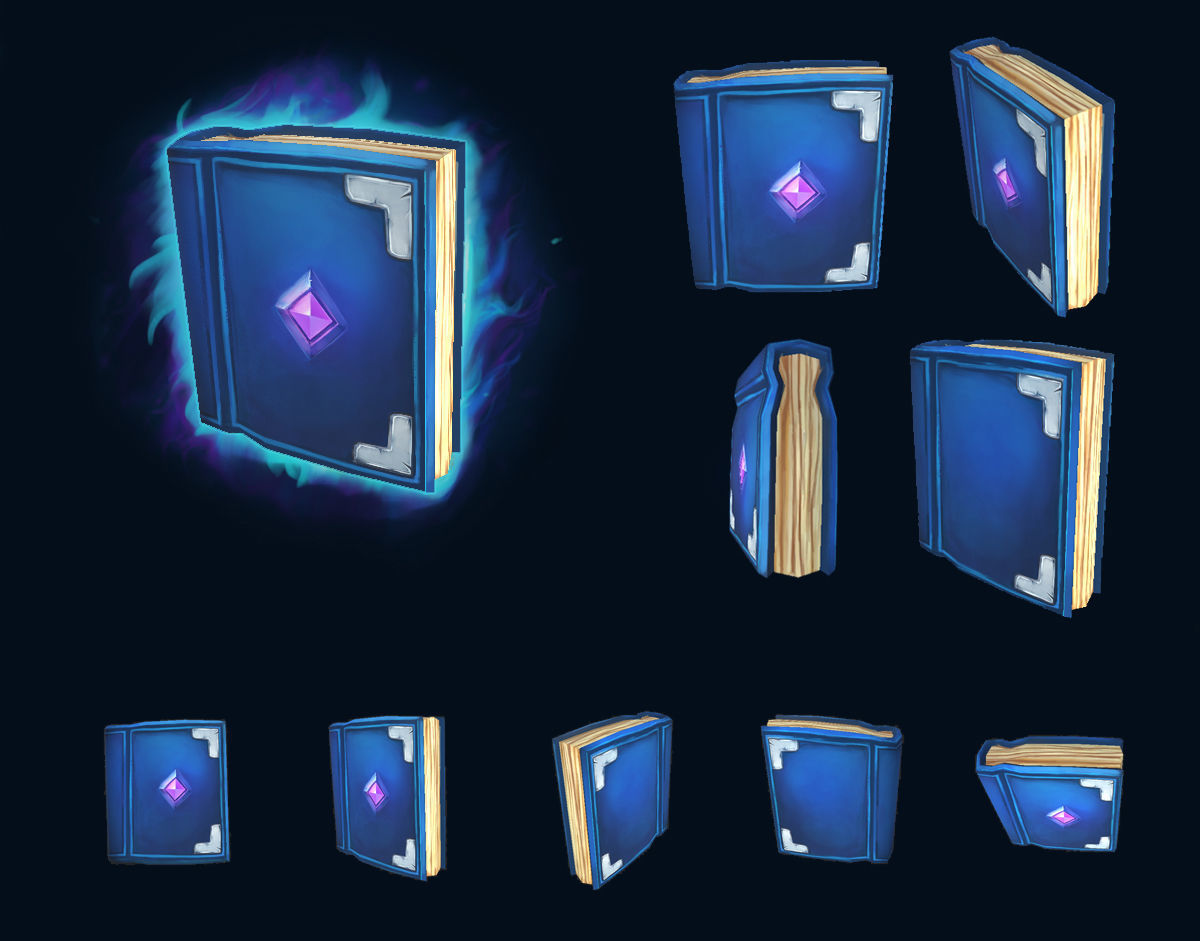 Spell book - blue free VR / AR / low-poly 3D model | CGTrader