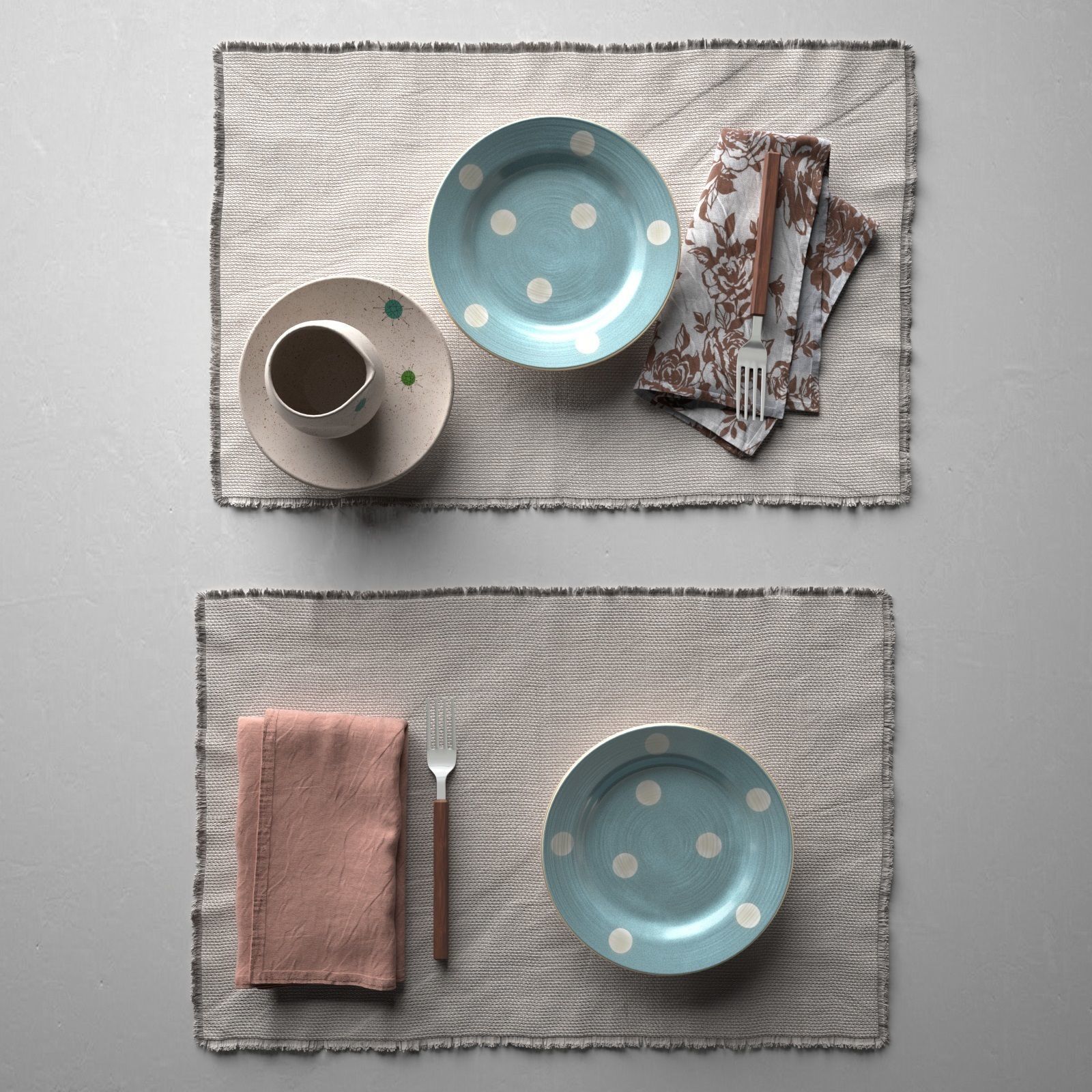 Maya Placemats Tableware 3D model | CGTrader