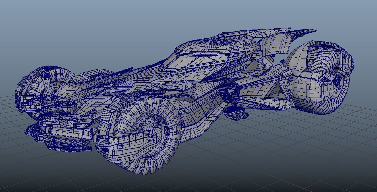 batmobile with wheels 3D model | CGTrader