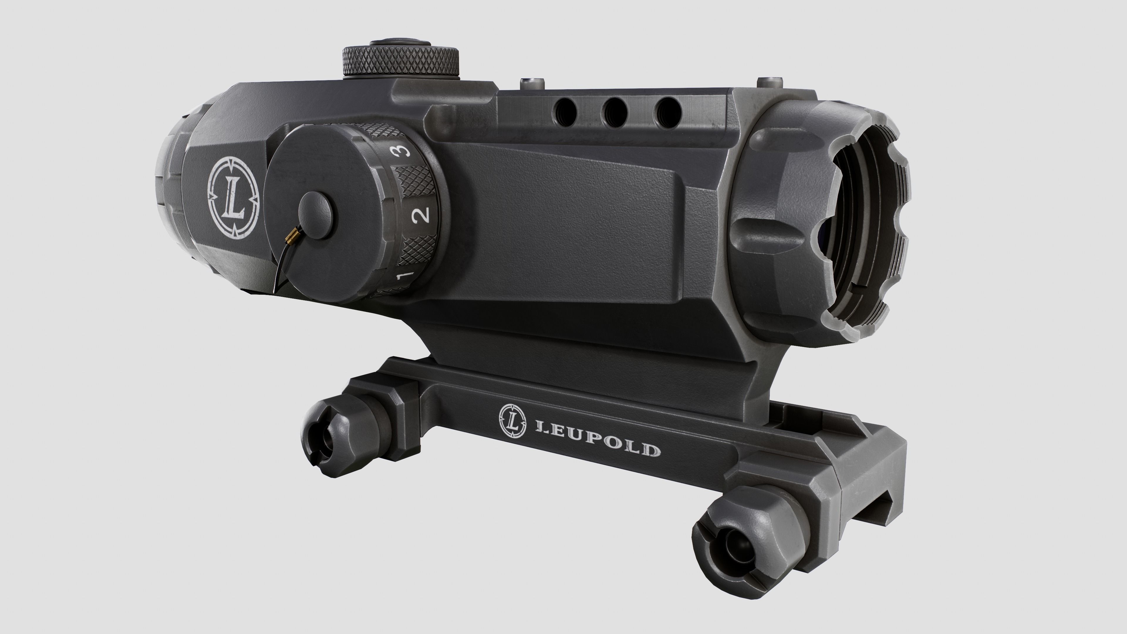 3D model Leupold Mark 4 HAMR 4x24mm High Accuracy Multi-Range Riflescope VR / AR / low-poly ...