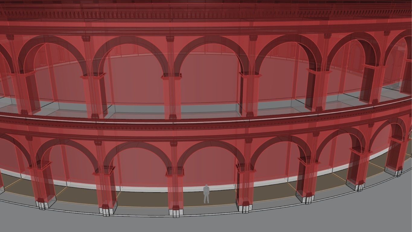 Roman coliseum like structure brick and concrete architecture 3D model ...
