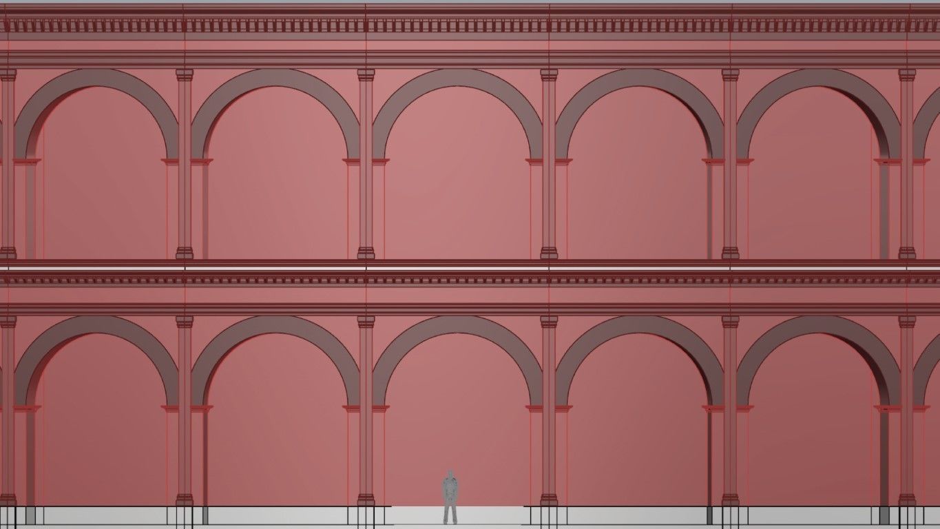 Roman coliseum like structure brick and concrete architecture 3D model ...