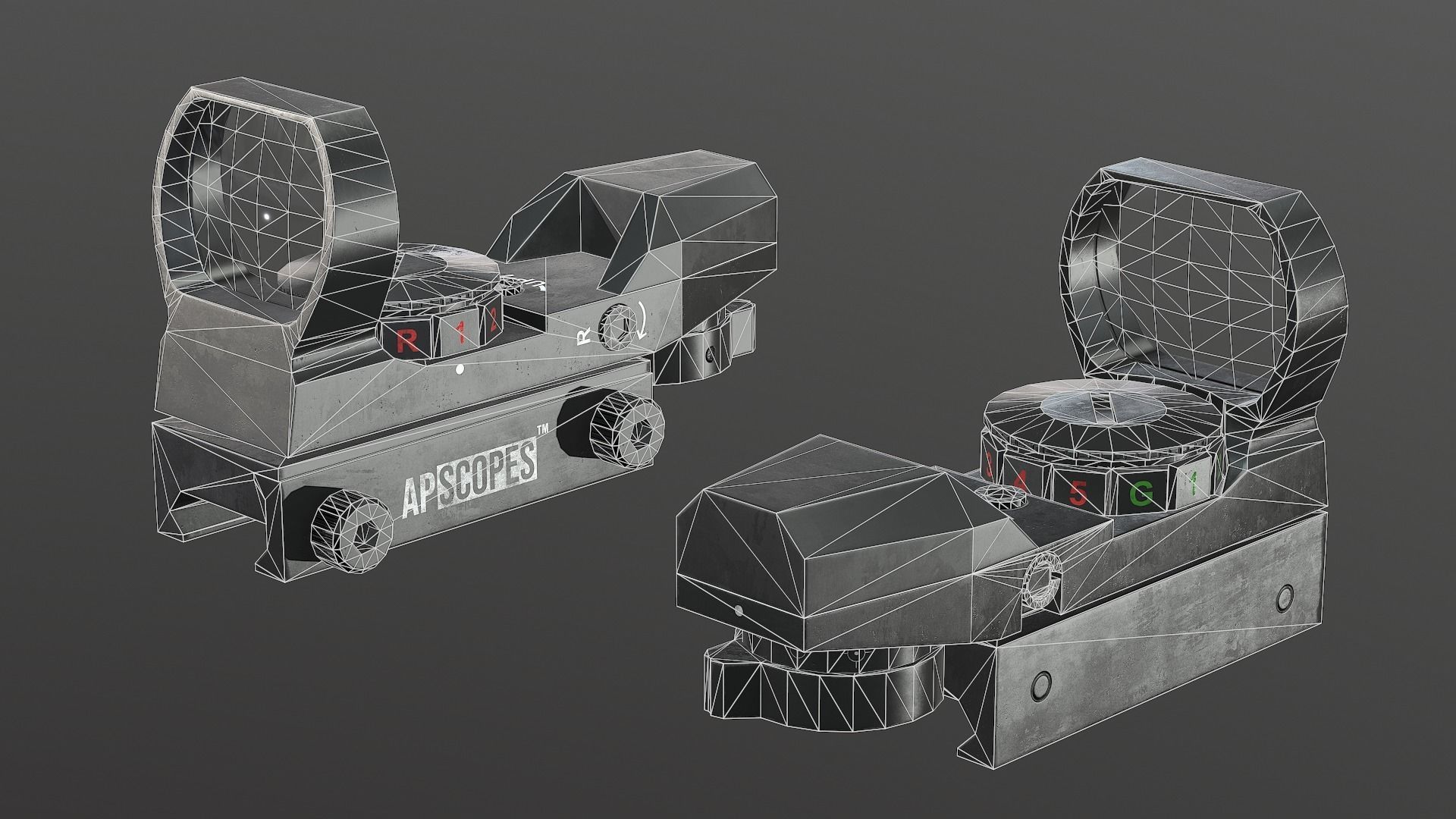 3D model Red Dot Sight VR / AR / low-poly | CGTrader