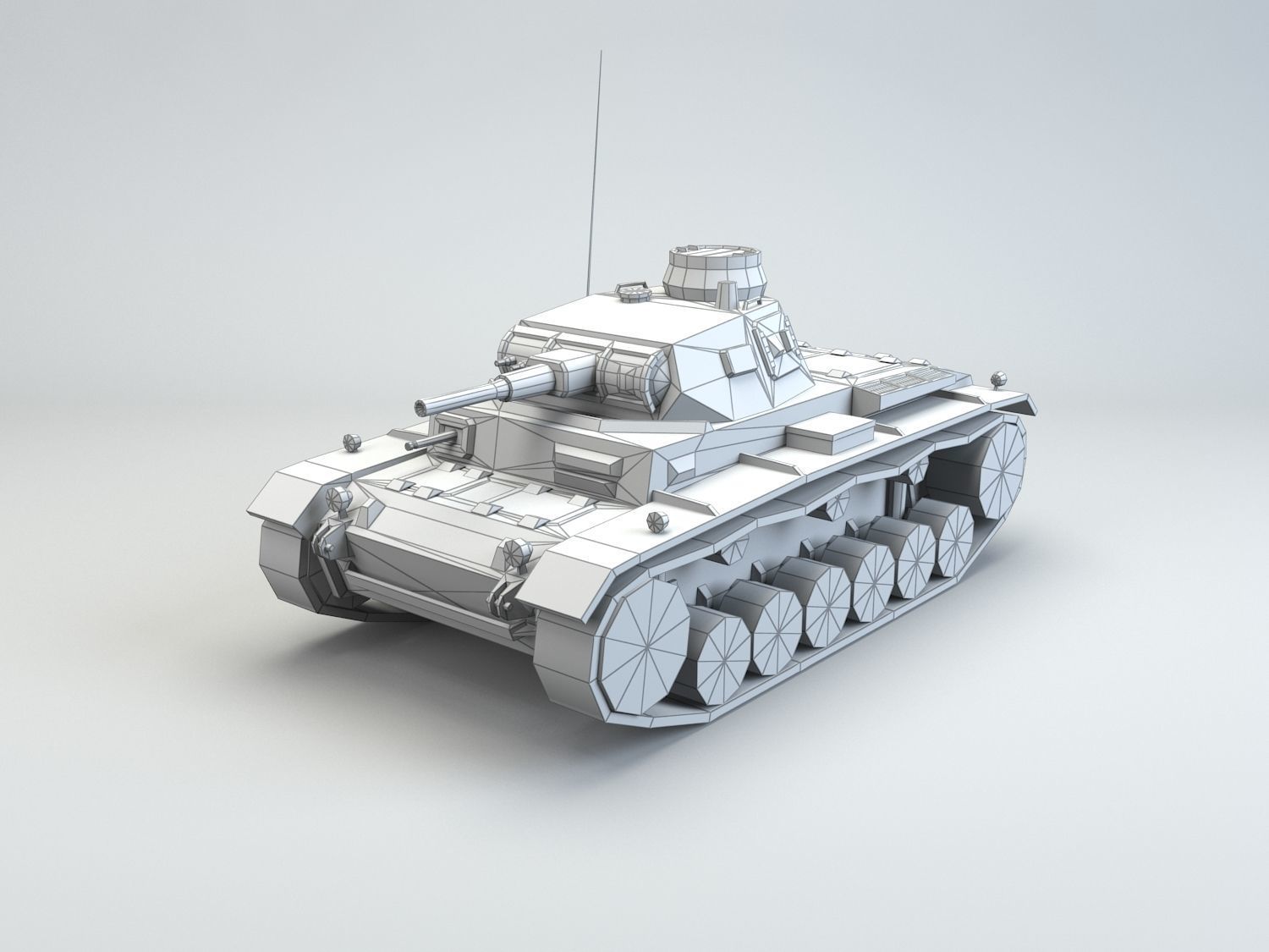 3D model Low Poly Panzer III E medium tank VR / AR / low-poly | CGTrader