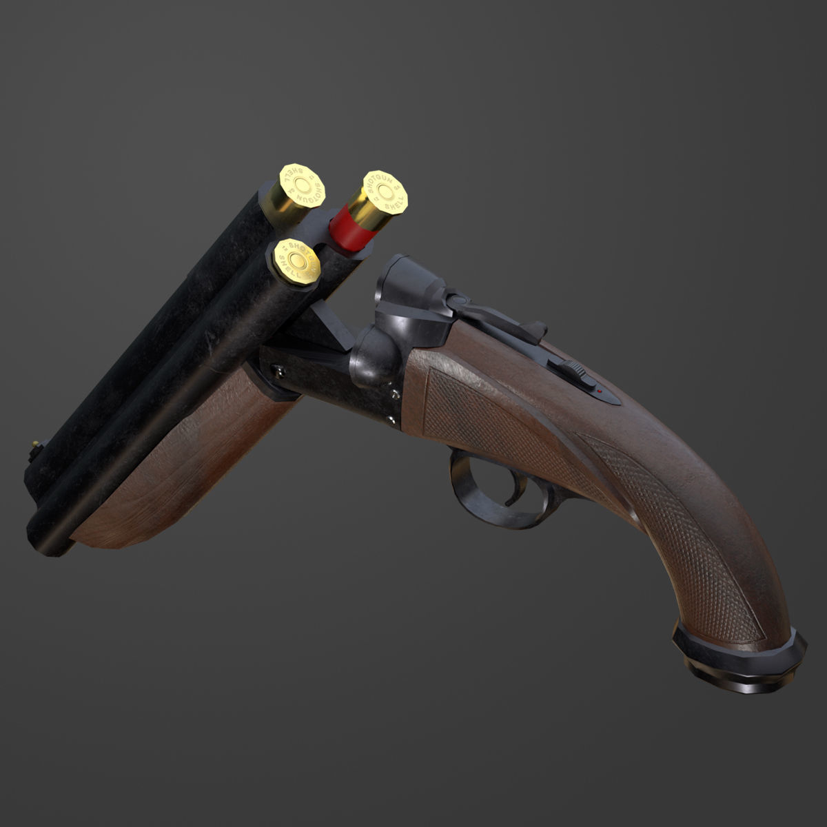 Triple Barrel Shotgun PBR free VR / AR / low-poly 3D model | CGTrader