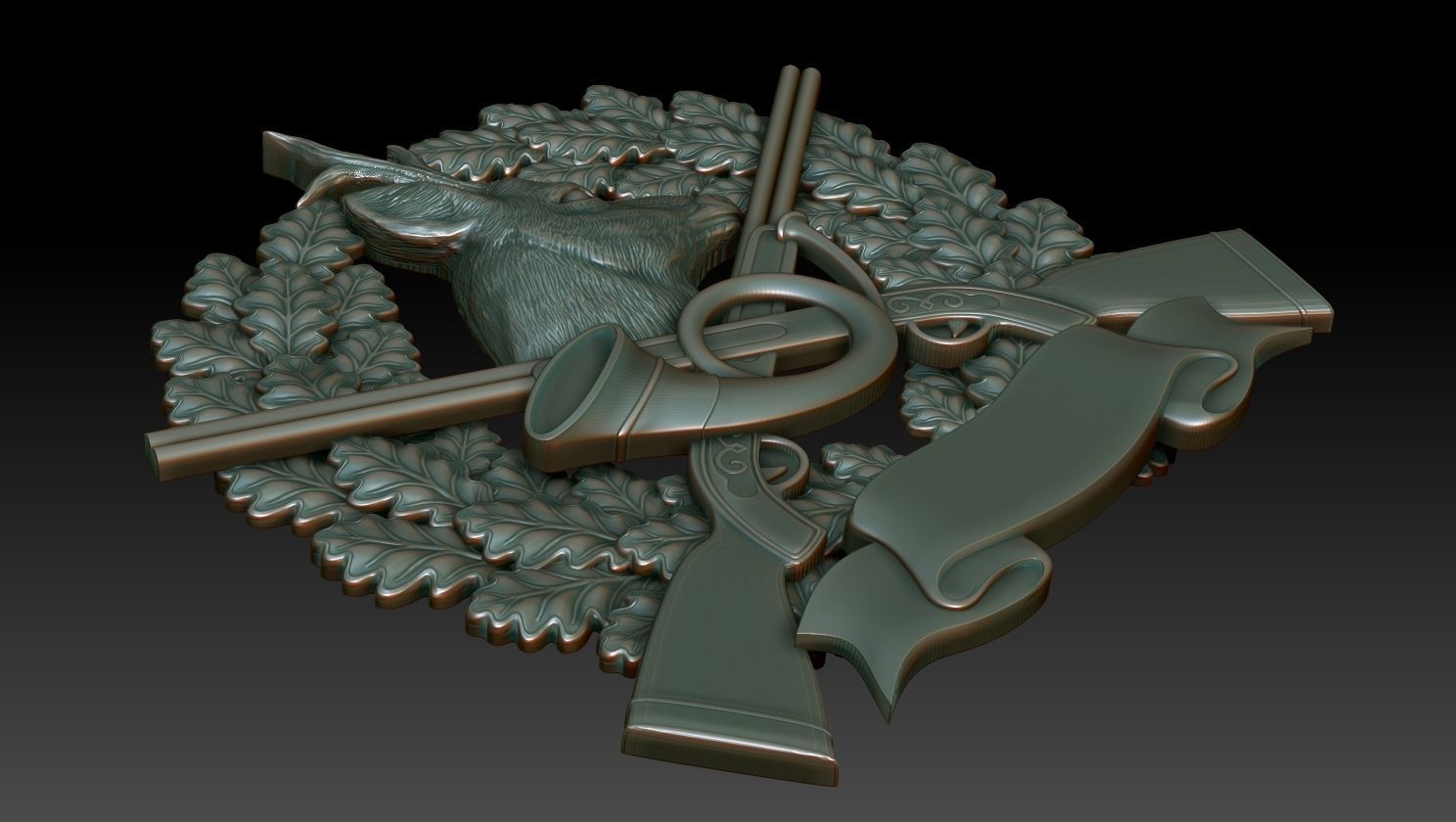 Hunting badge Roe Deer 3D model | CGTrader