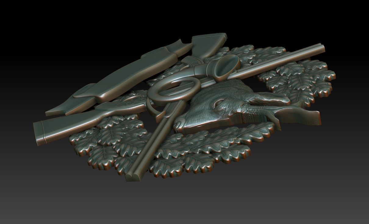 Hunting badge Roe Deer 3D model | CGTrader