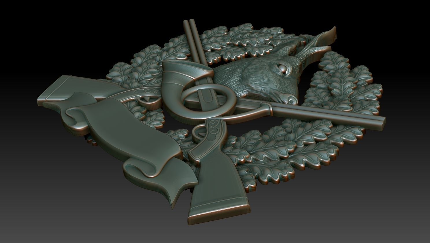 Hunting badge Roe Deer 3D model | CGTrader