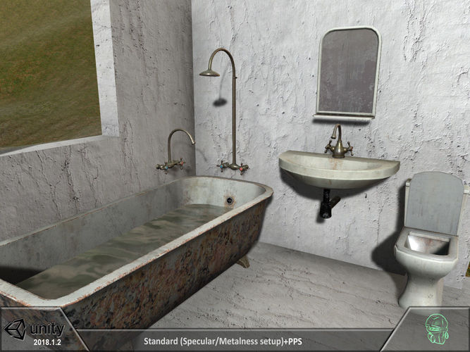 3D model Bath room Set VR / AR / low-poly | CGTrader