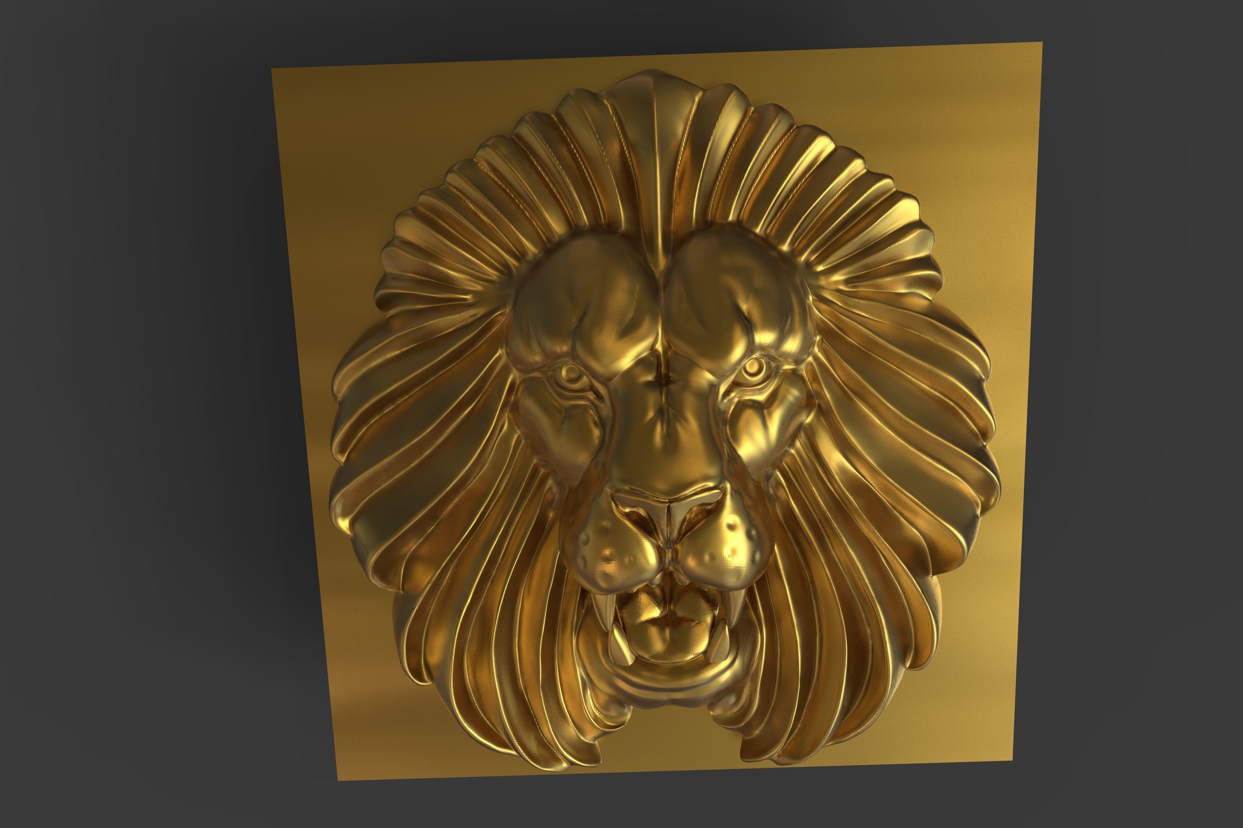 Lion bas-relief 3D model 3D printable | CGTrader
