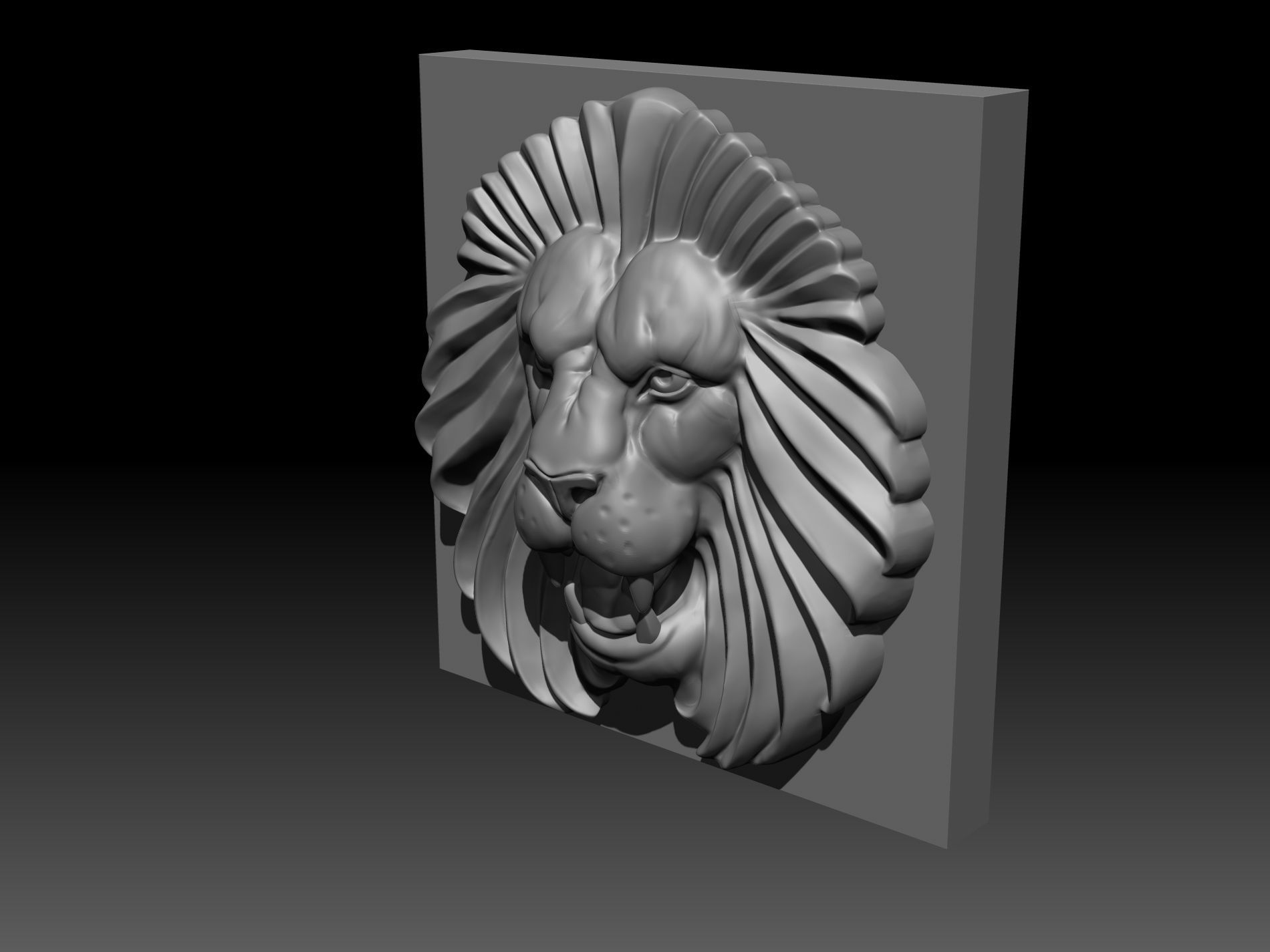 Lion bas-relief 3D model 3D printable | CGTrader