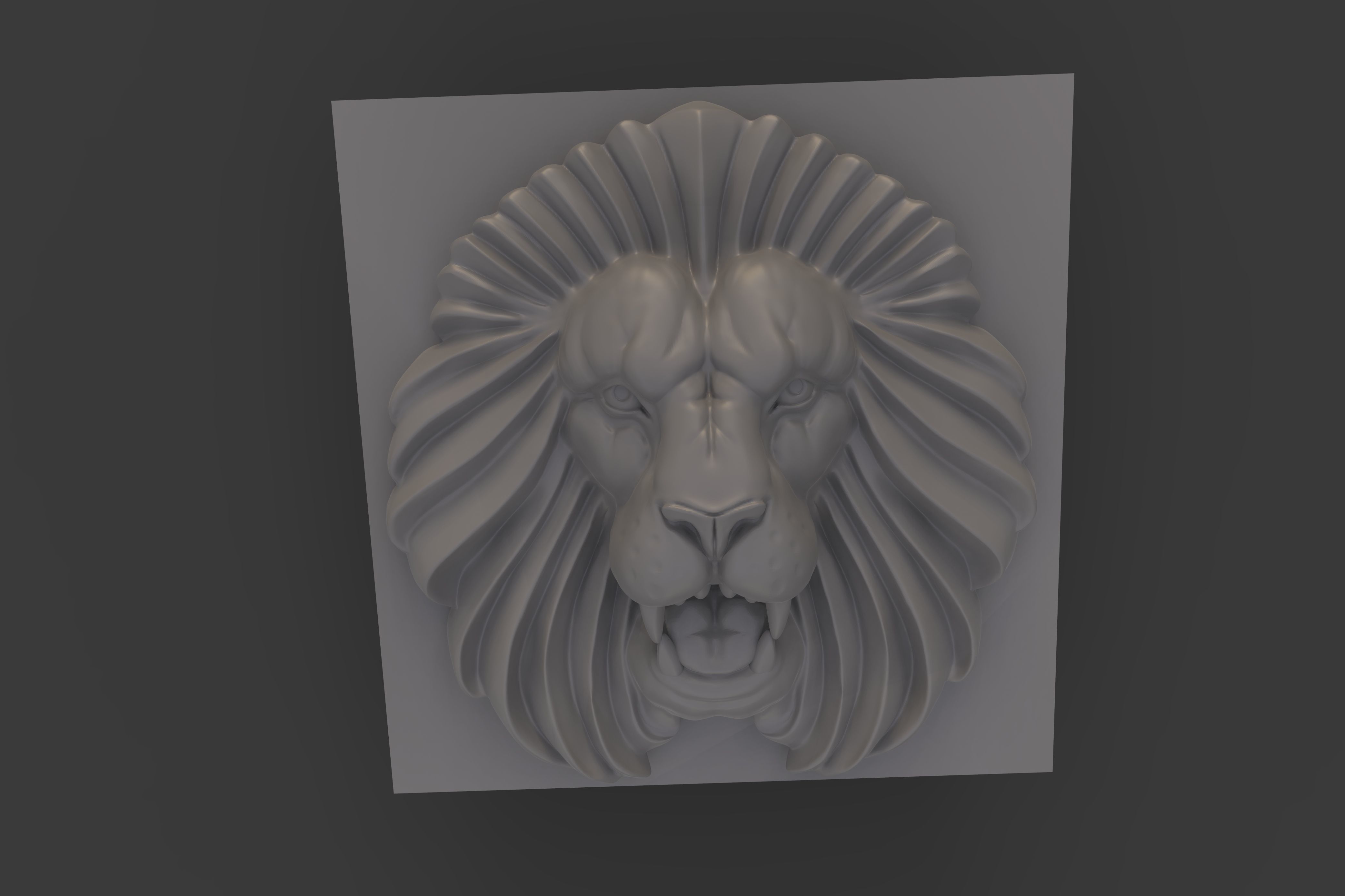 Lion bas-relief 3D model 3D printable | CGTrader