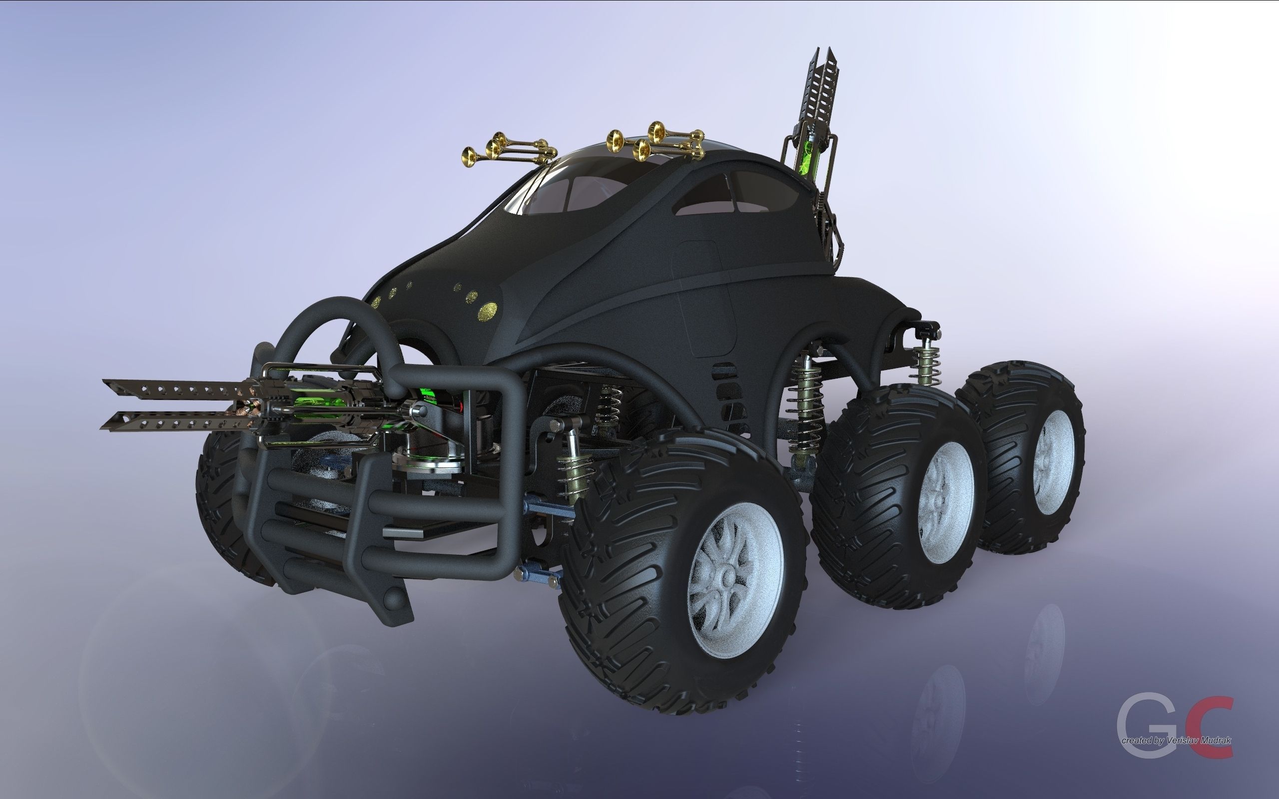 GC render MOON PATROL free 3D model | CGTrader