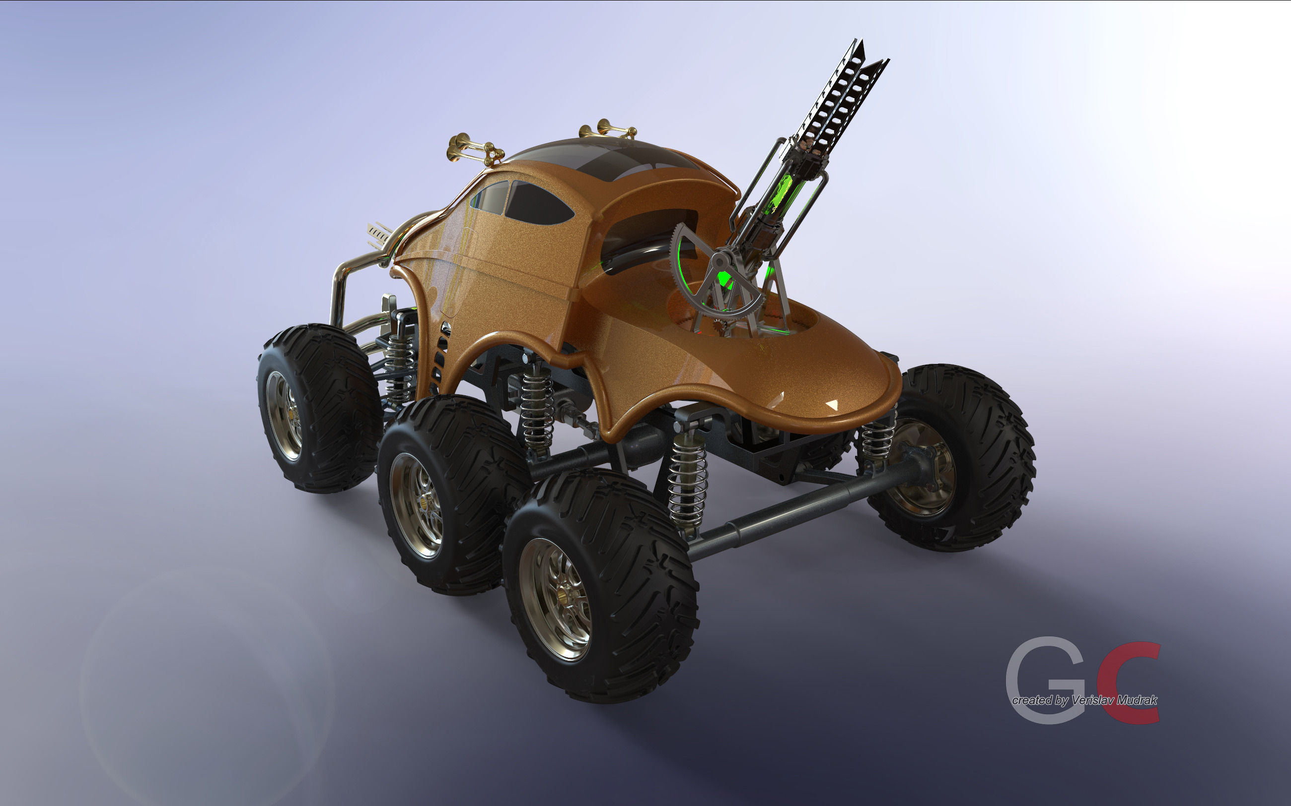 GC render MOON PATROL free 3D model | CGTrader