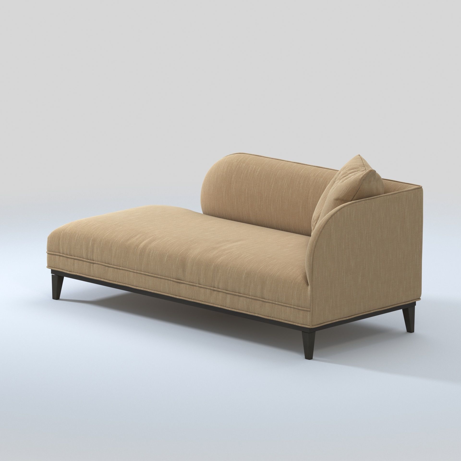 Dering Hall Helena Transitional Mid-Century Modern Chaise 3D model ...