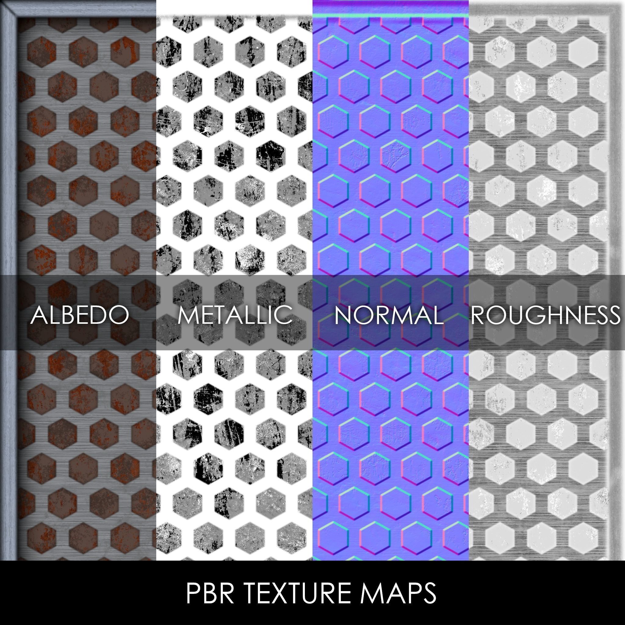 Sci-fi Metal Panel Hexagon - Textures Only Texture | CGTrader