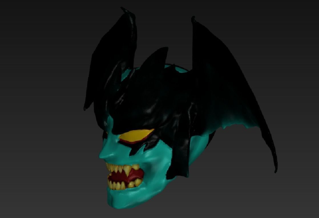 Devilman head 3D model 3D printable | CGTrader