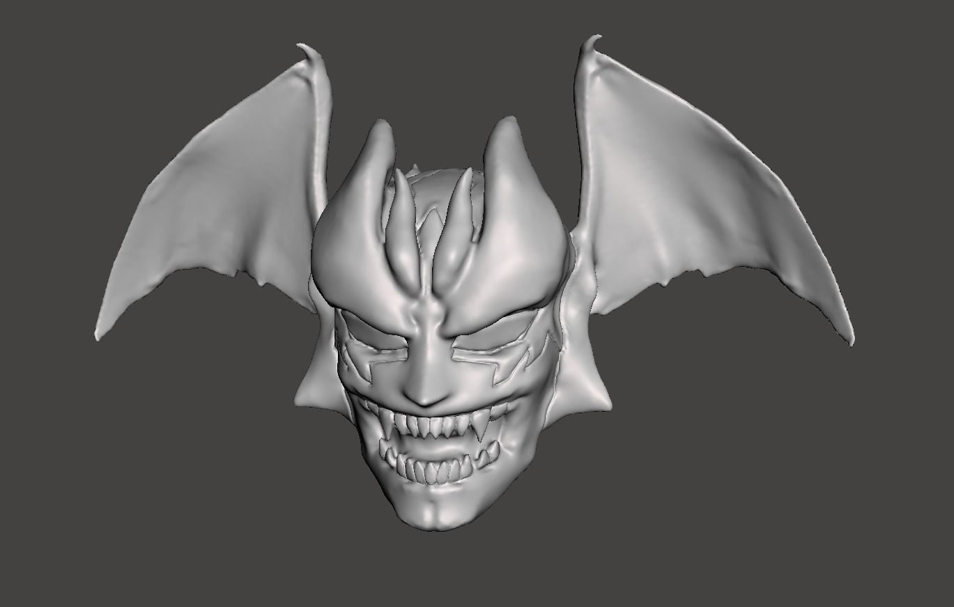 Devilman head 3D model 3D printable | CGTrader