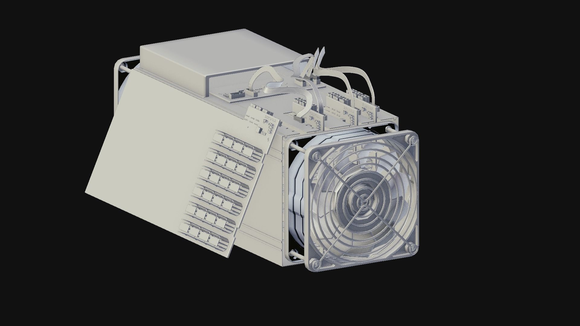 bitcoin antminer mining rig 3D model | CGTrader