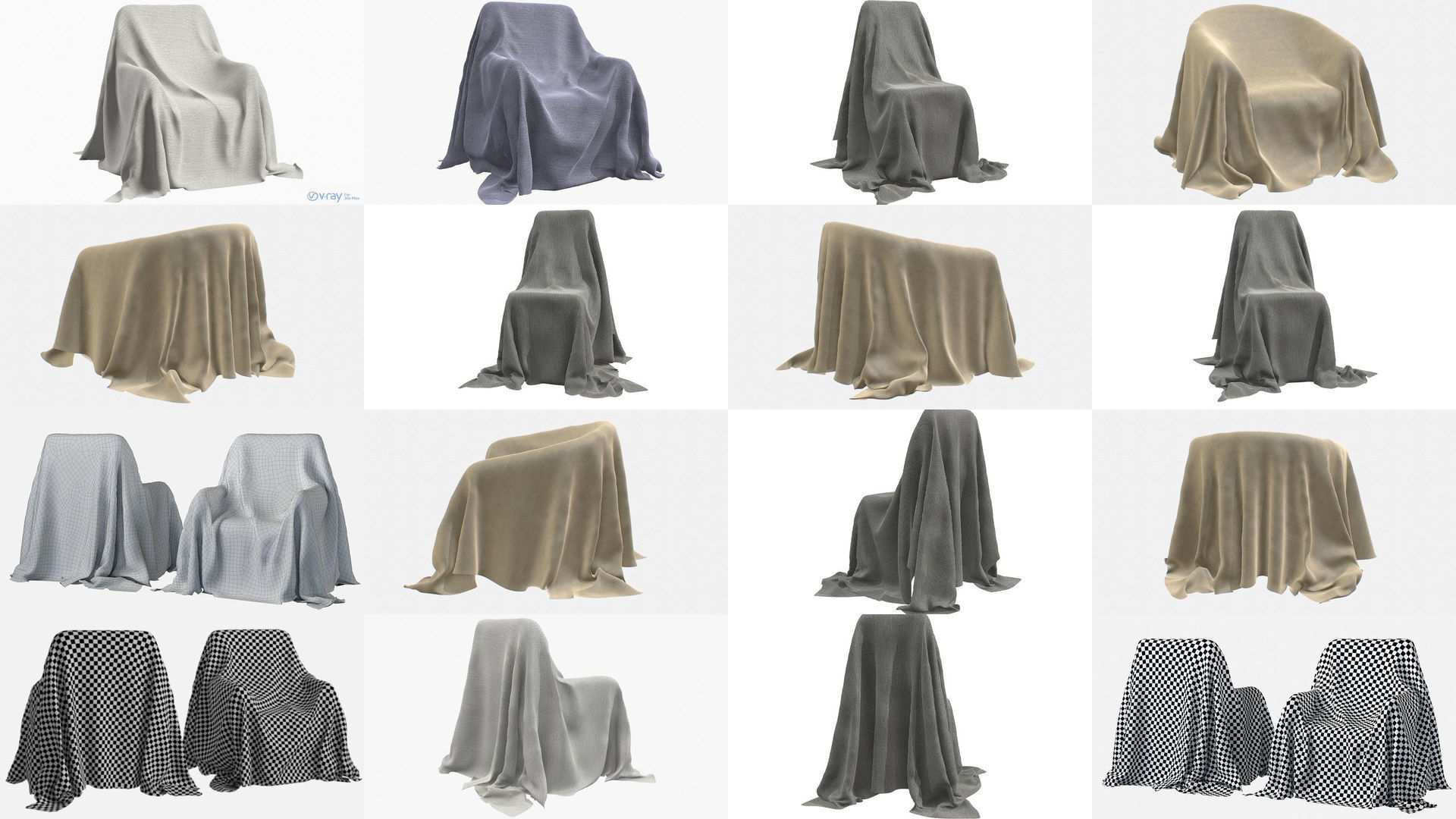 Collection Fabric Cover VR / AR / low-poly | CGTrader
