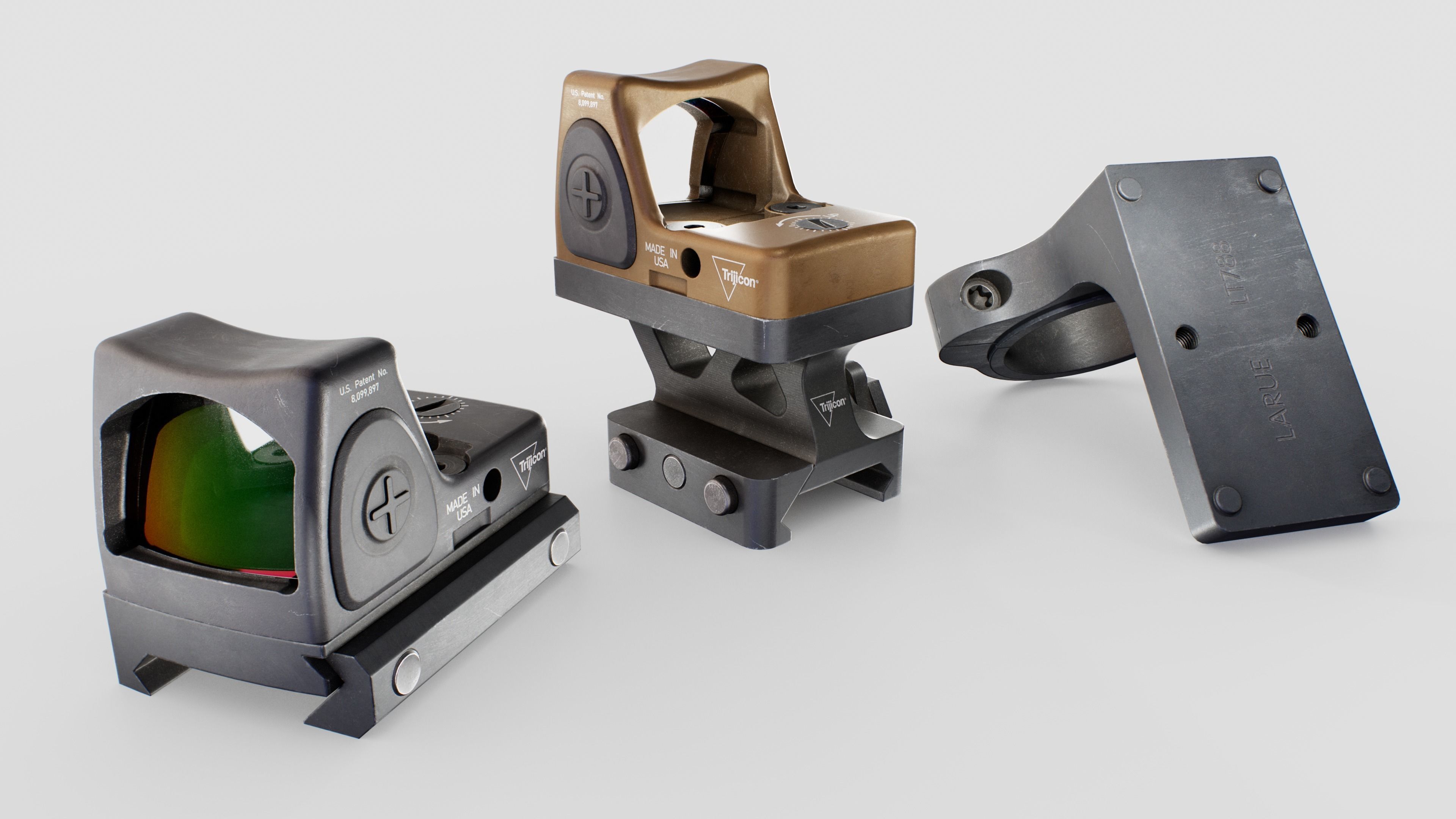 3D model Trijicon RMR Miniature Reflex Sight VR / AR / low-poly | CGTrader