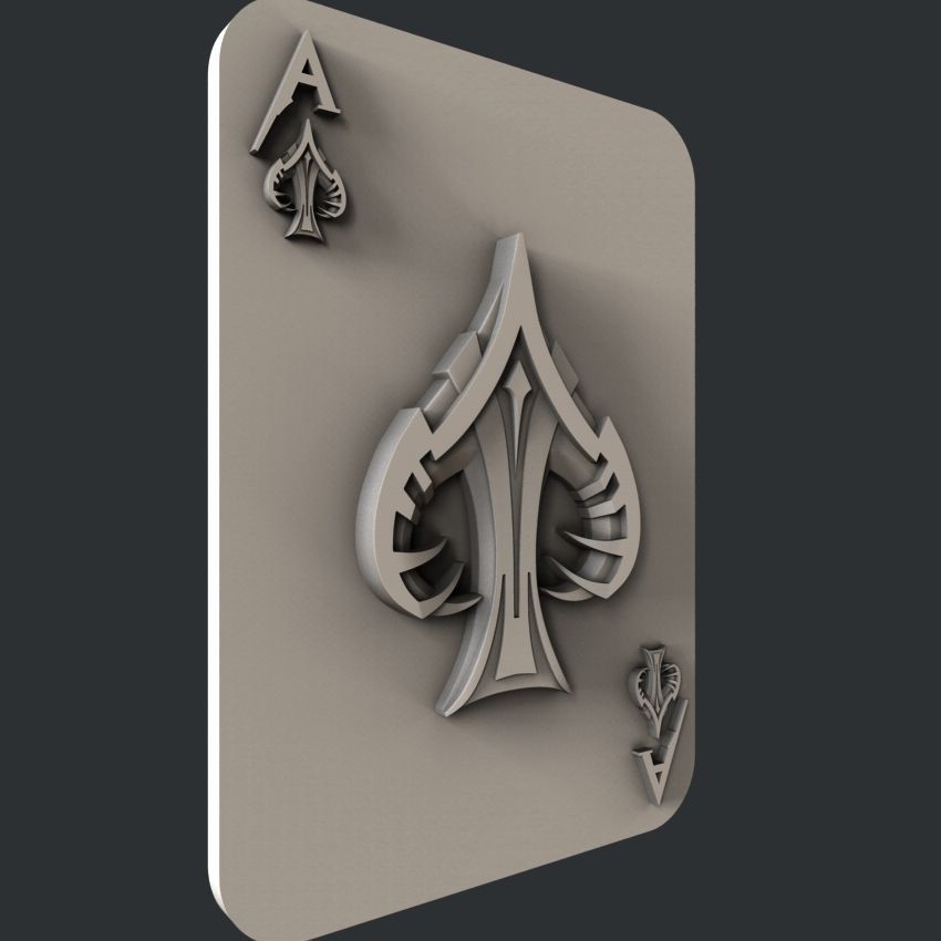 3d STL models for CNC ace of spades 3D model | CGTrader