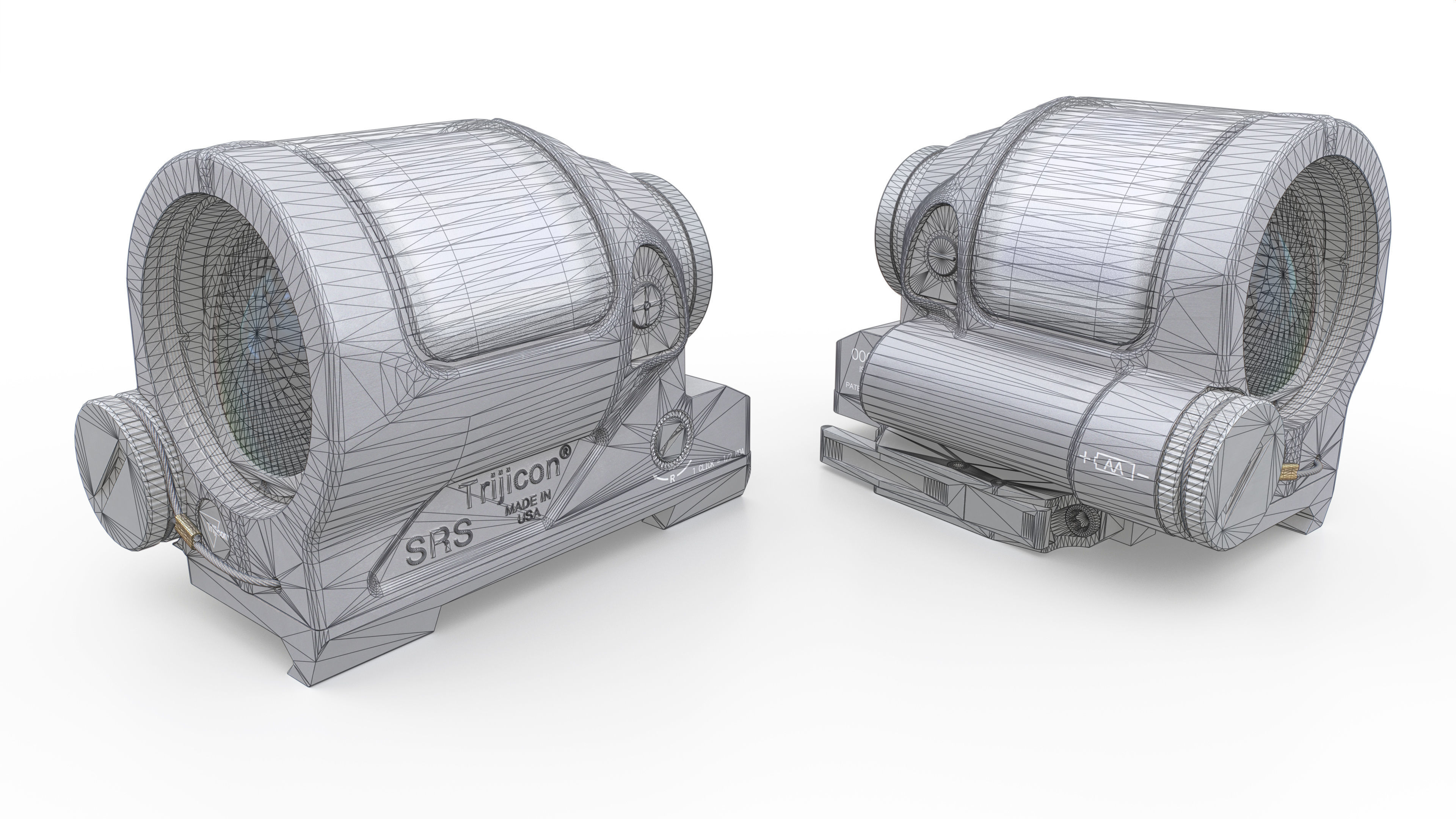 3D model Trijicon SRS Red Dot Sight VR / AR / low-poly | CGTrader