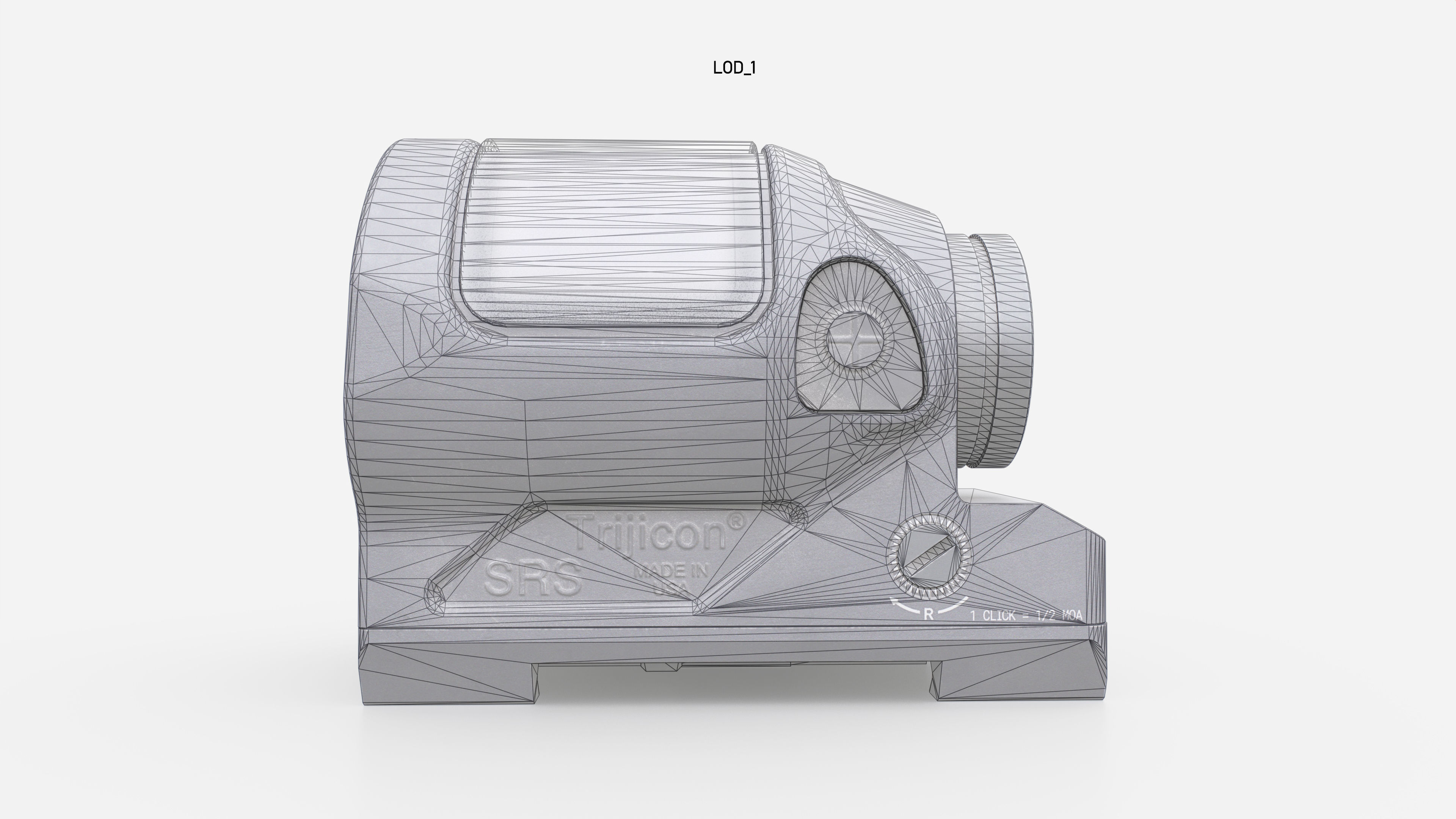 3D model Trijicon SRS Red Dot Sight VR / AR / low-poly | CGTrader