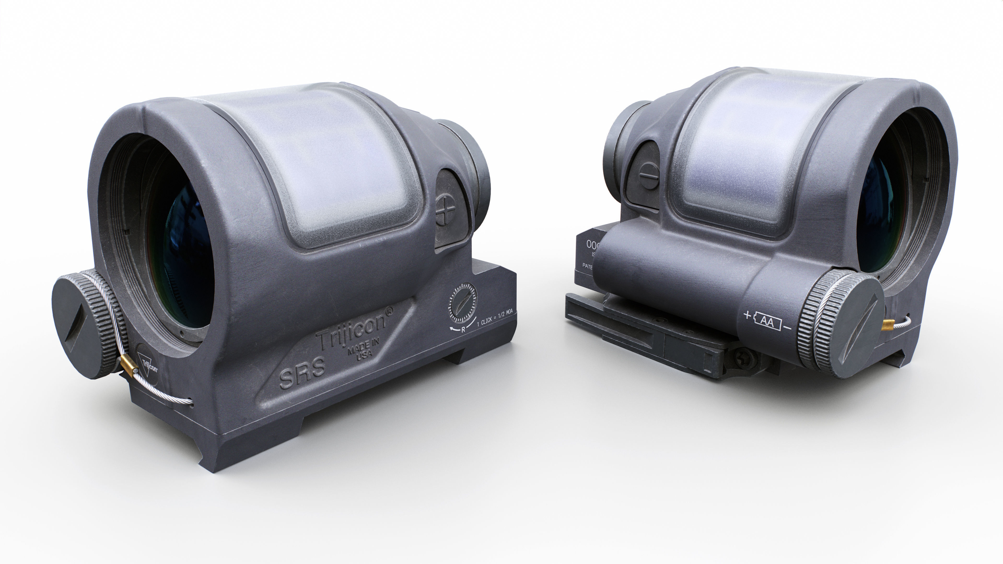 3D model Trijicon SRS Red Dot Sight VR / AR / low-poly | CGTrader