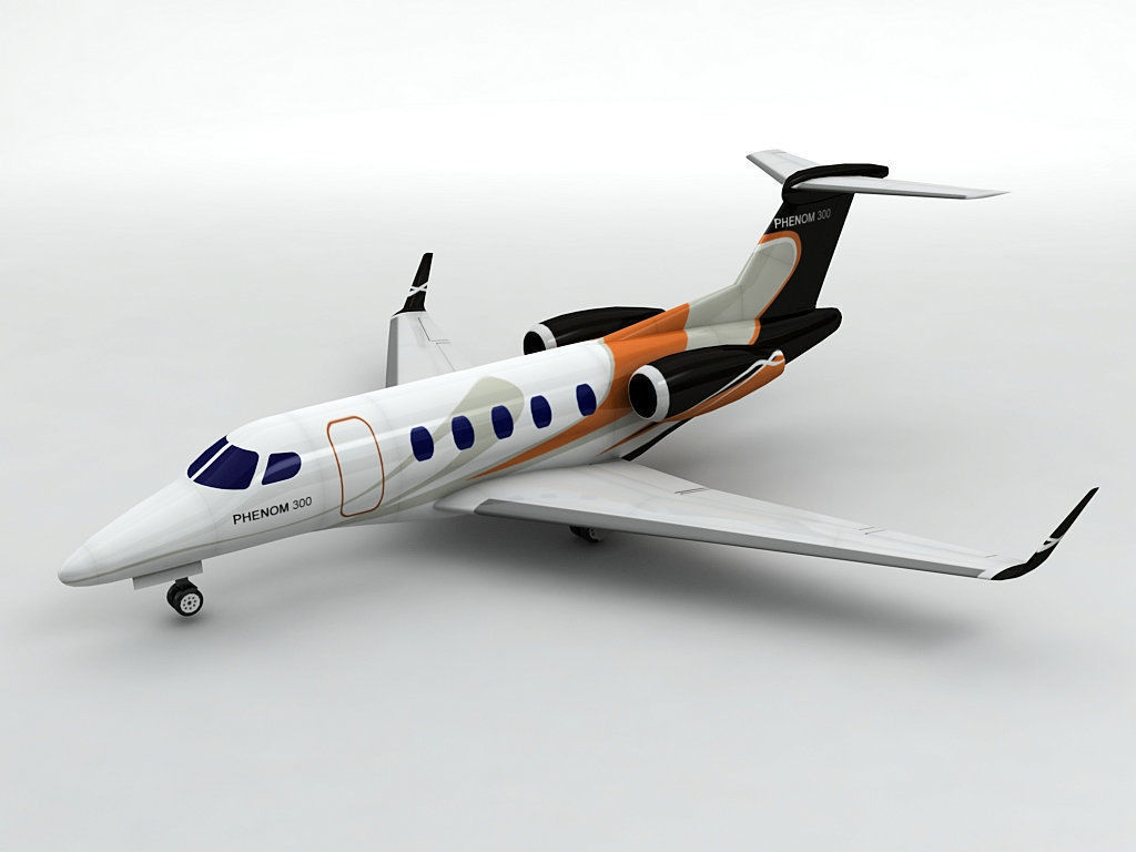 3D model Embraer Phenom 300 Aircraft VR / AR / low-poly | CGTrader