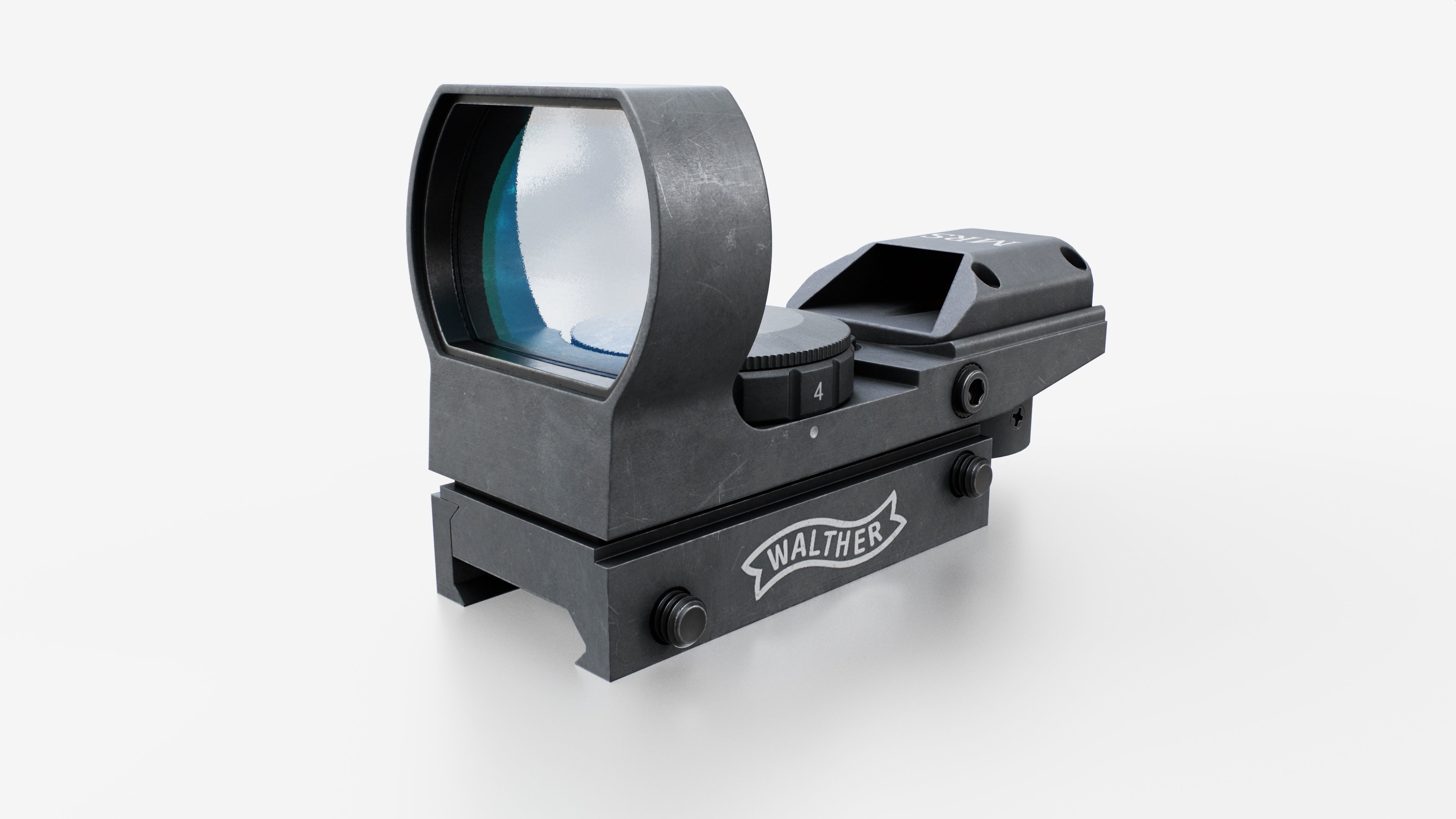 3D model Walther MRS Open Reflex Red Dot Sight VR / AR / low-poly ...